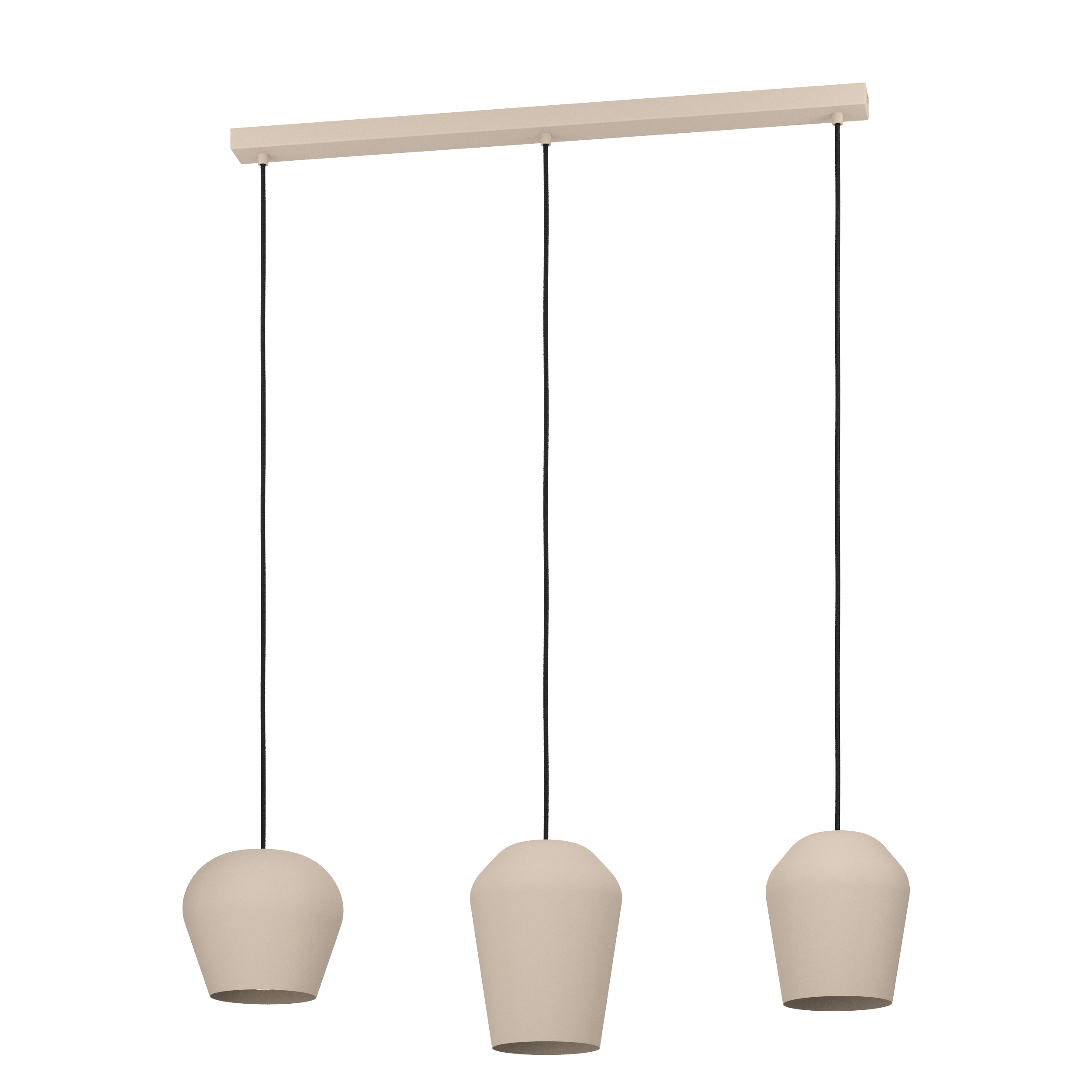 Lámpara de techo Cambaito EGLO marrón 3 luces E27 | Leroy Merlin