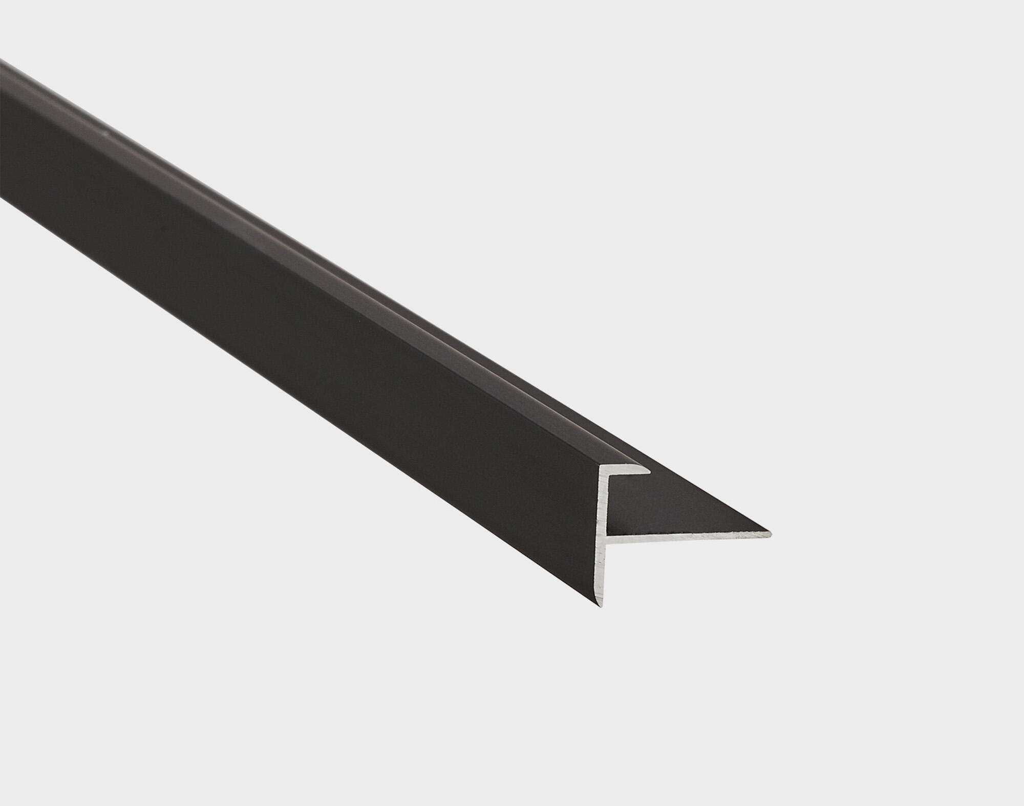 Perfil de esquina y borde externo cuadrado de aluminio Negro 2.55m x0 ...