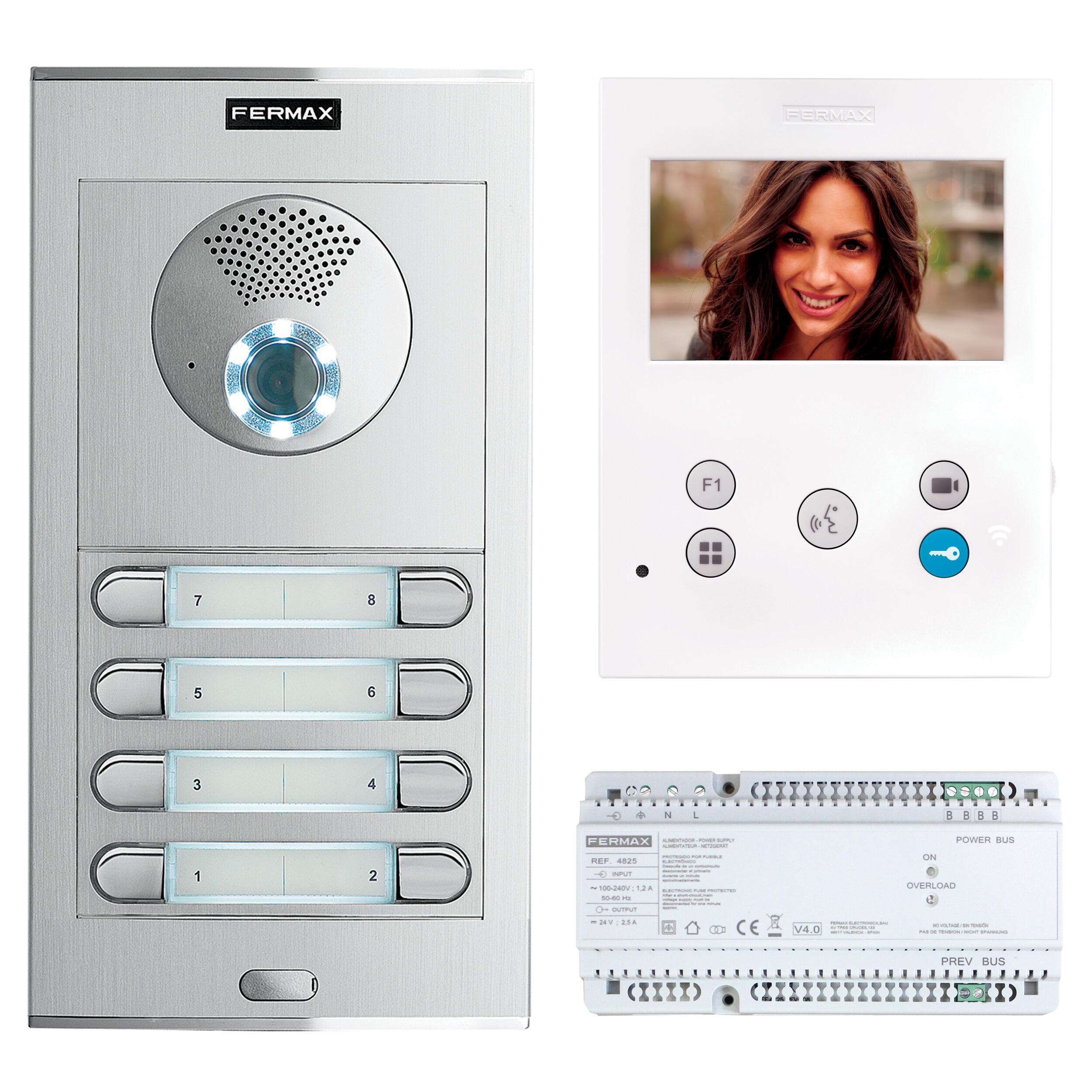 Video portero FERMAX Veo XS conectado a wifi para 8 viviendas | Leroy Merlin