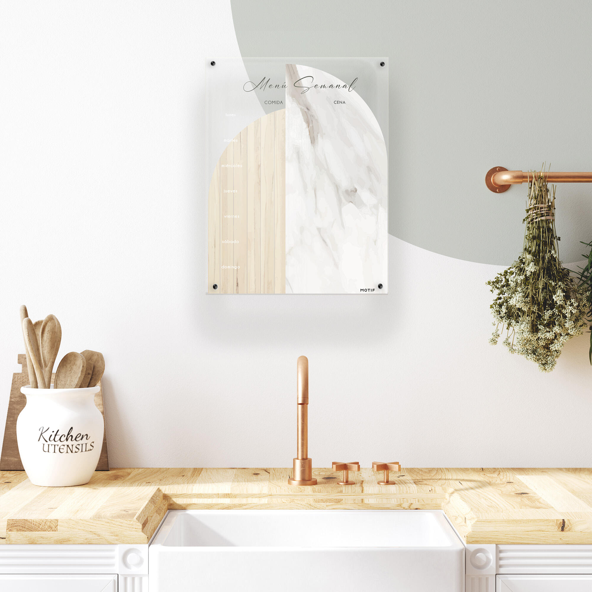 Planificador de menús semanal BALI 47x37 cm | Leroy Merlin