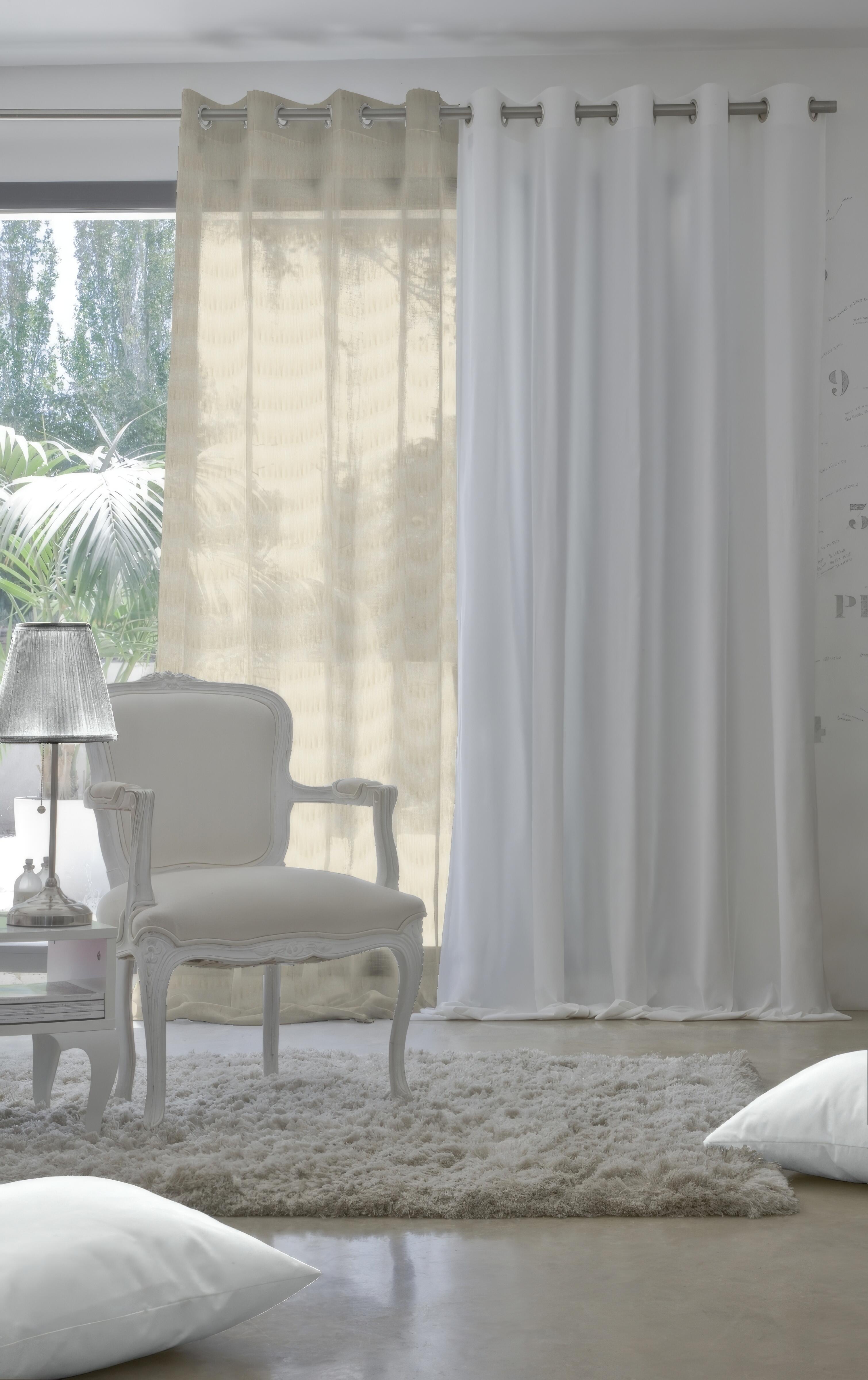 Visillo al corte lino Texas beige ancho 300 cm | Leroy Merlin