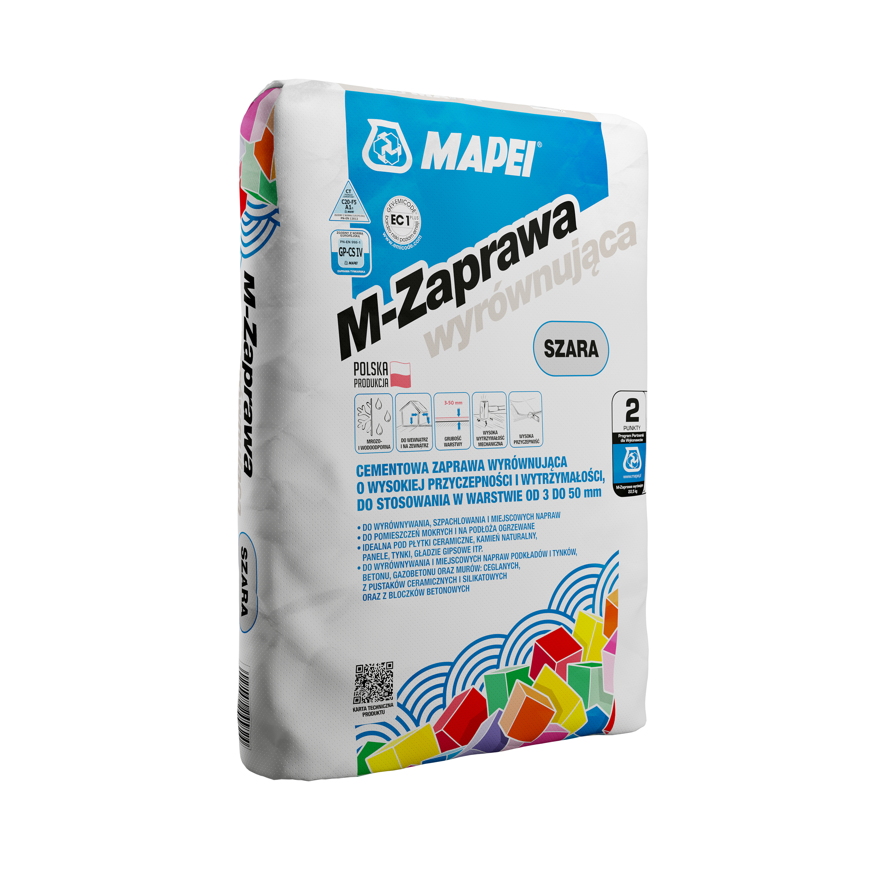 Zaprawa wyrównująca M-Zaprawa Mapei 22.5 kg - Leroy Merlin