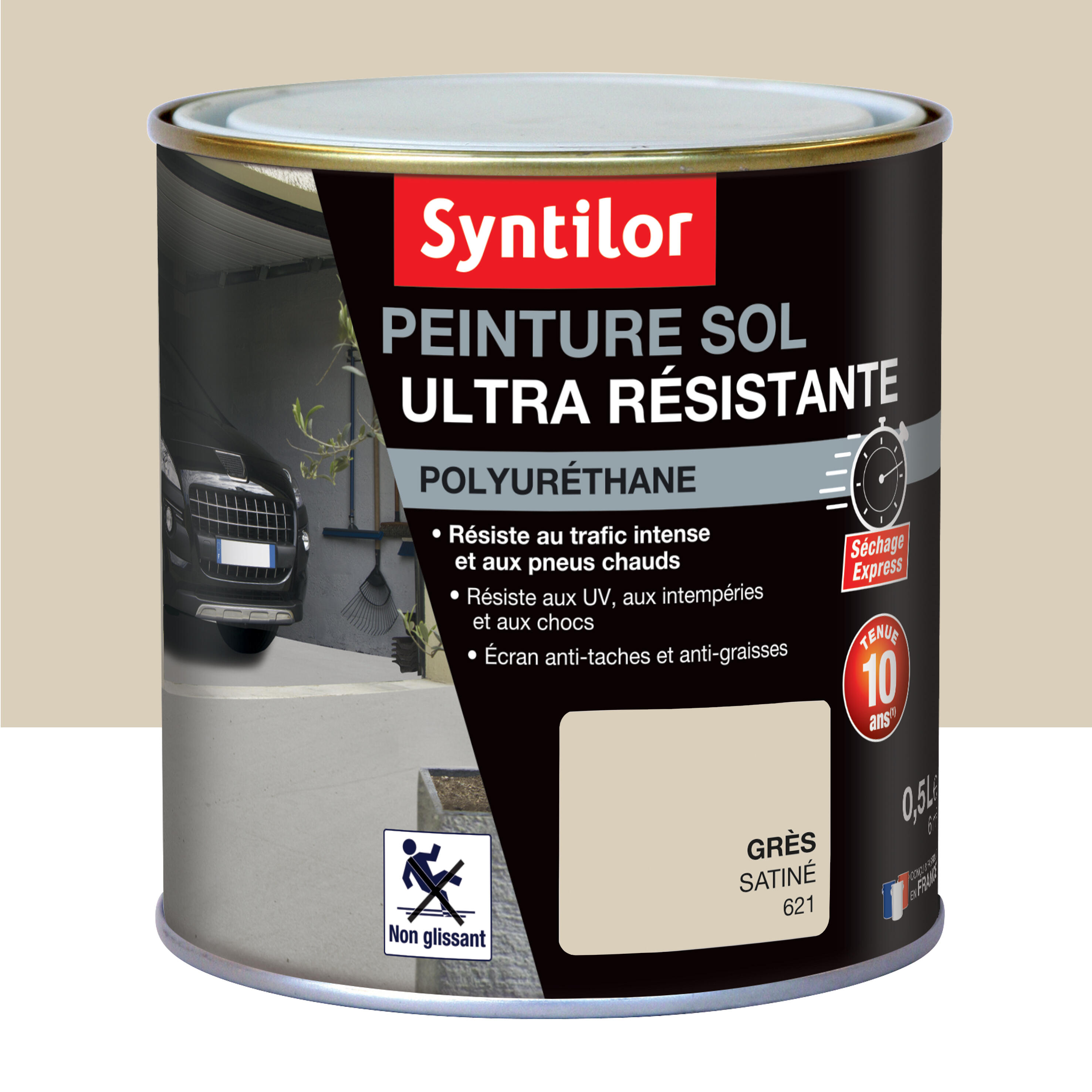 Peinture sol Ultra résistante SYNTILOR, grès satiné, 0.5 l | Leroy Merlin