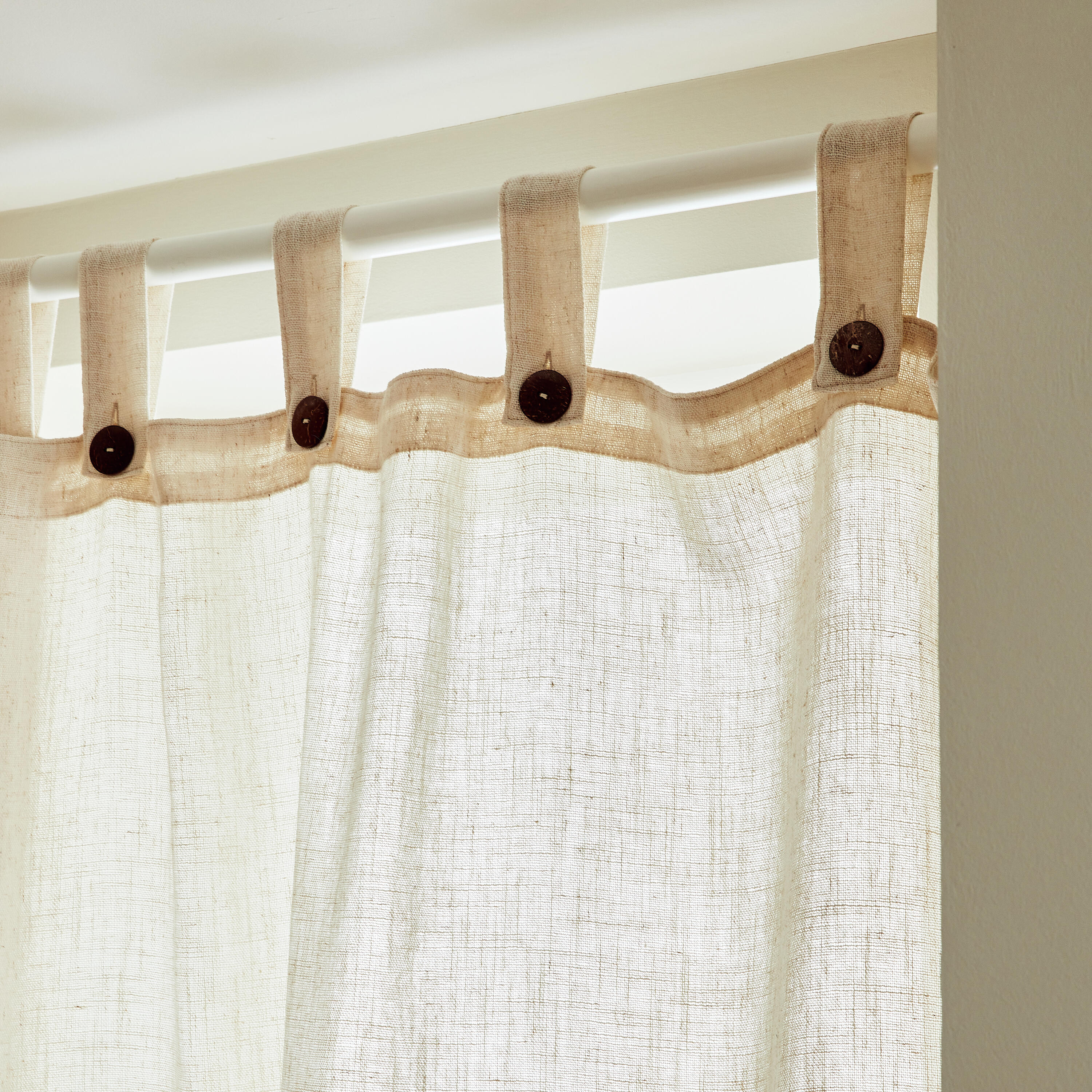 Tenda INSPIRE Charlina beige, passanti con bottoni 140x280 cm | Leroy ...