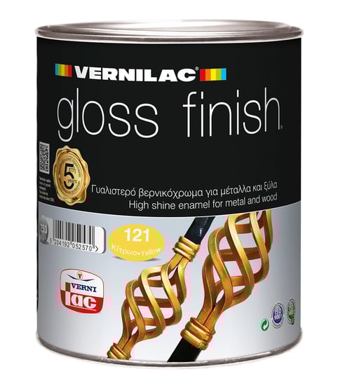 Βερνικόχρωμα GLOSS FINISH VERNILAC σε χρώμα κίτρινο χωρητικότητας 375ml