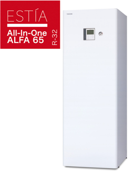 Aerotermia calefacción/acs bibloc Toshiba 8kw Estia acumulador 200l r32 ...