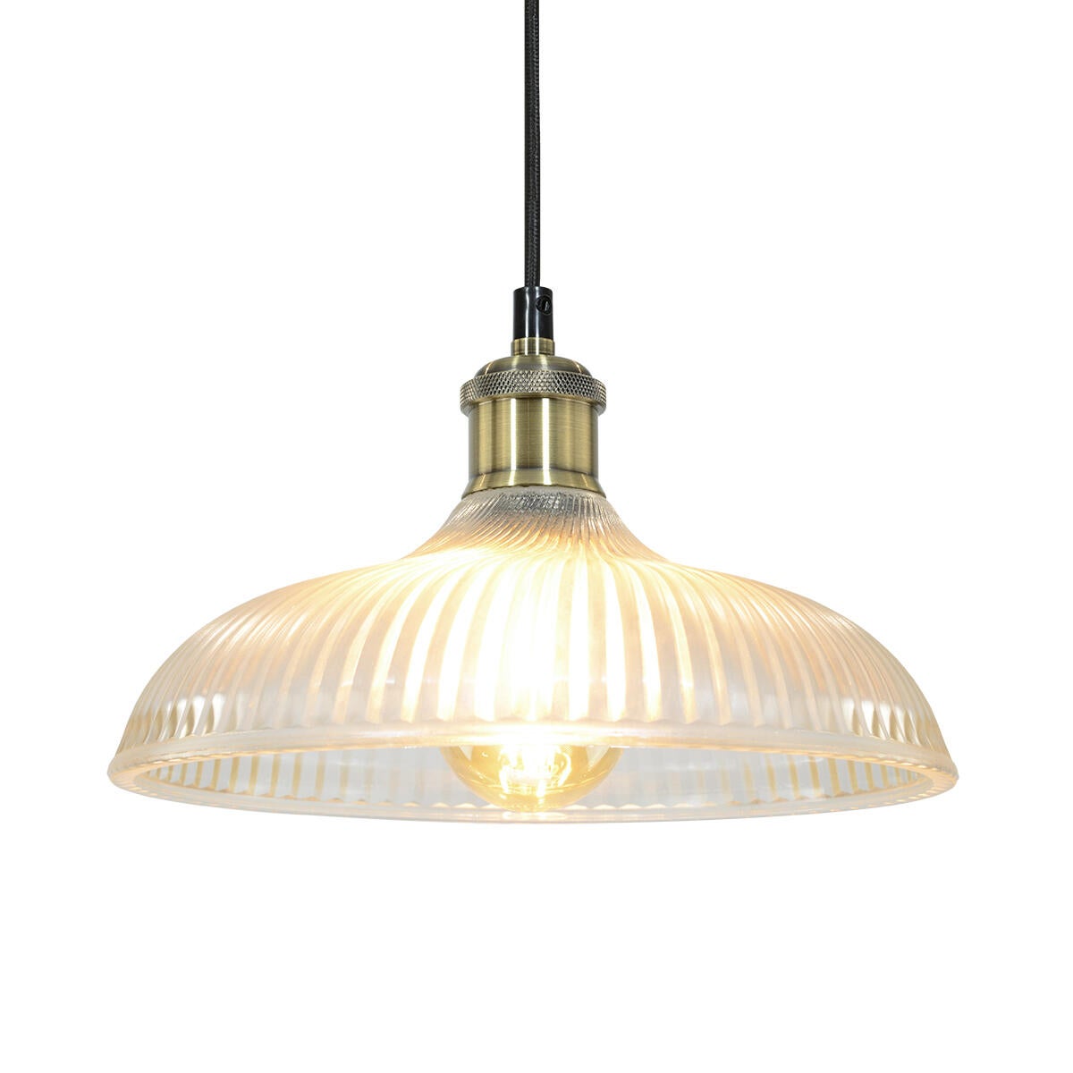 Suspension Pamina, verre, transparent, Diam.25 cm, E27 | Leroy Merlin