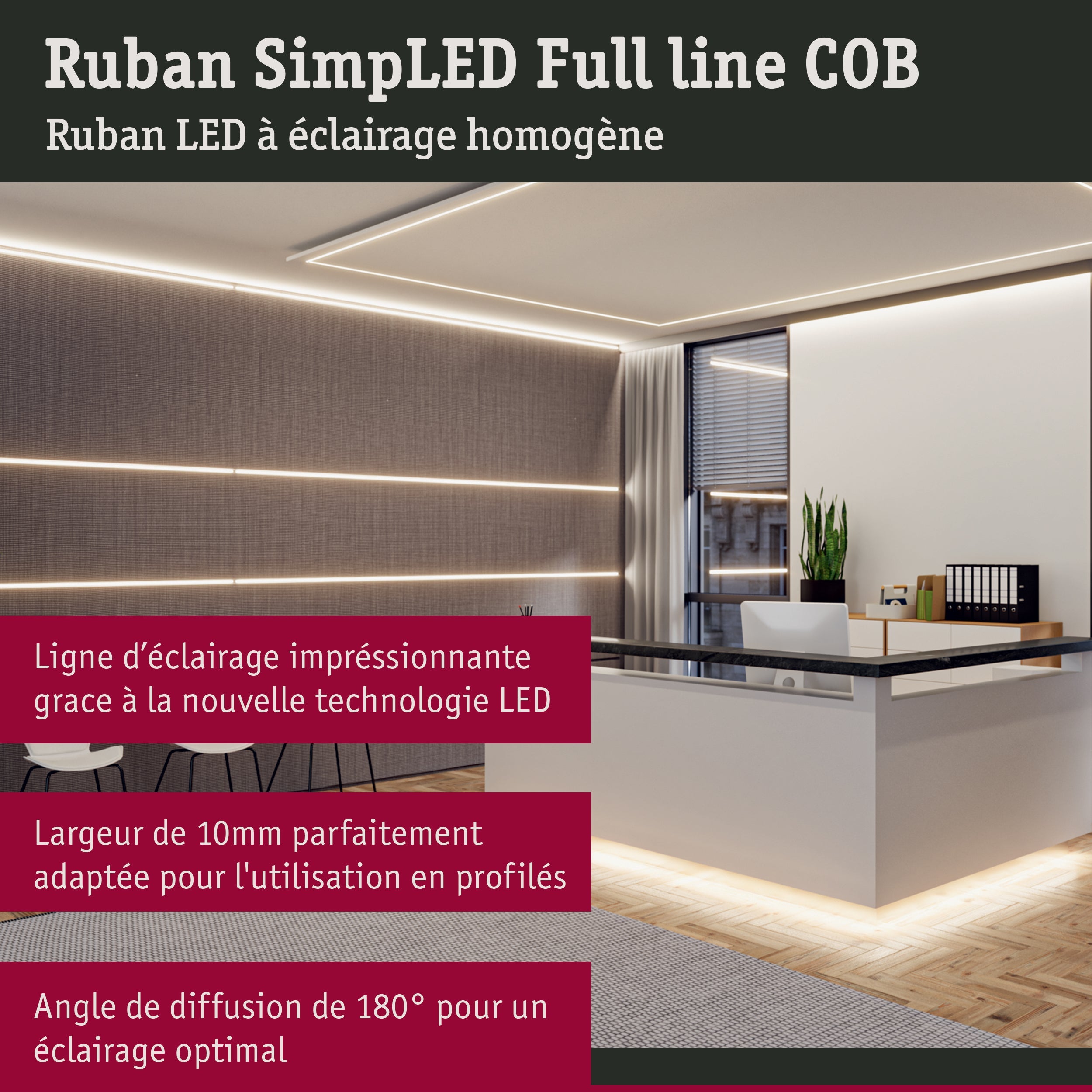 Kit ruban LED 10 m blanc chaud 3000K SimpLED PAULMANN | Leroy Merlin