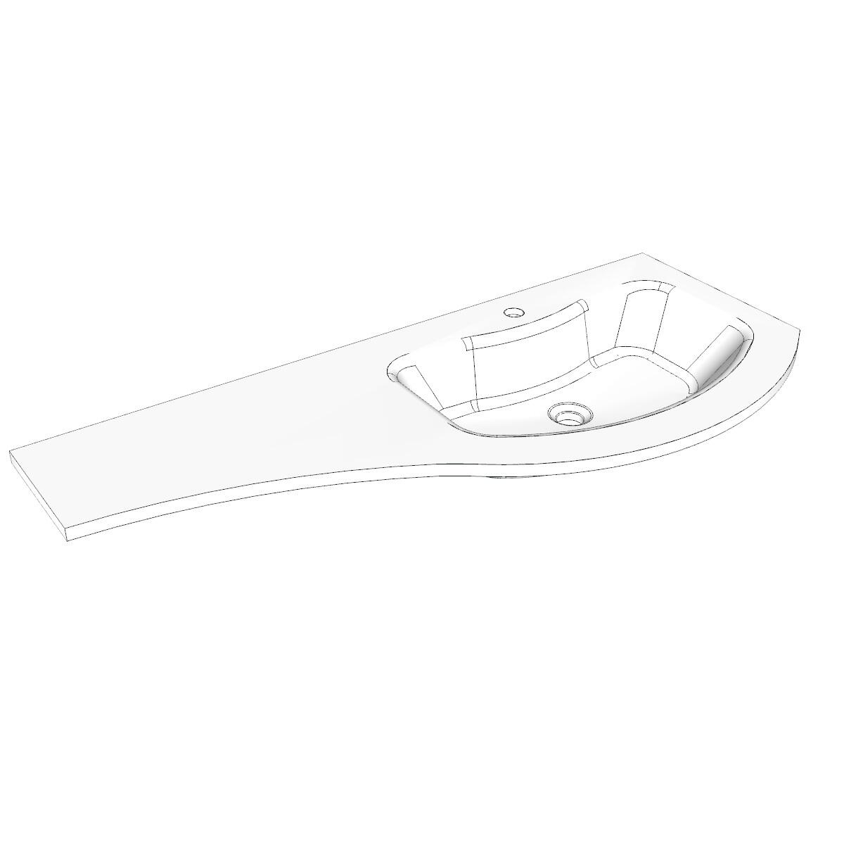 Lavabo a incasso rettangolare Jolly H 20 cm in resina bianco | Leroy Merlin