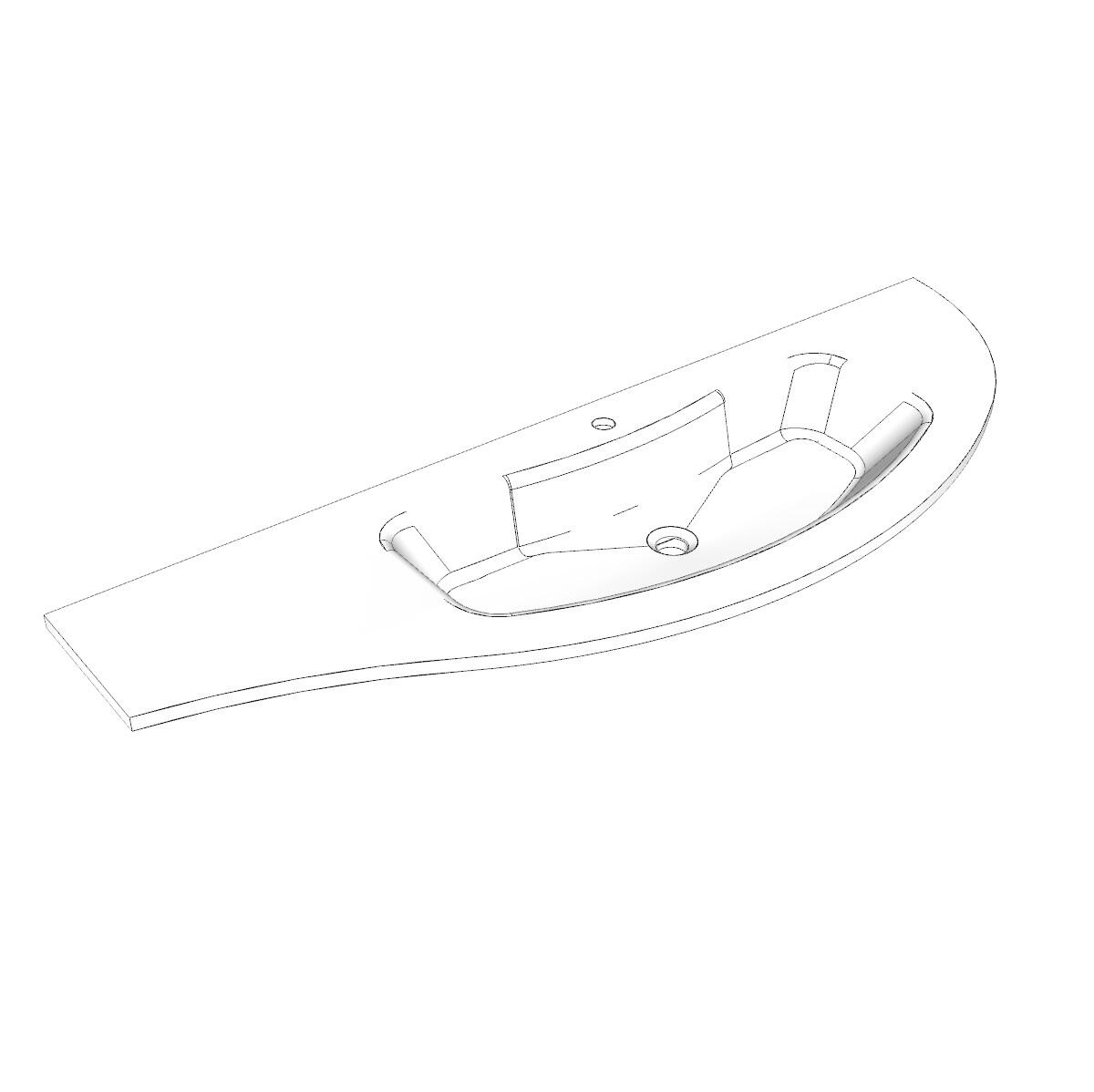 Lavabo a incasso rettangolare Jolly H 20 cm in resina bianco | Leroy Merlin