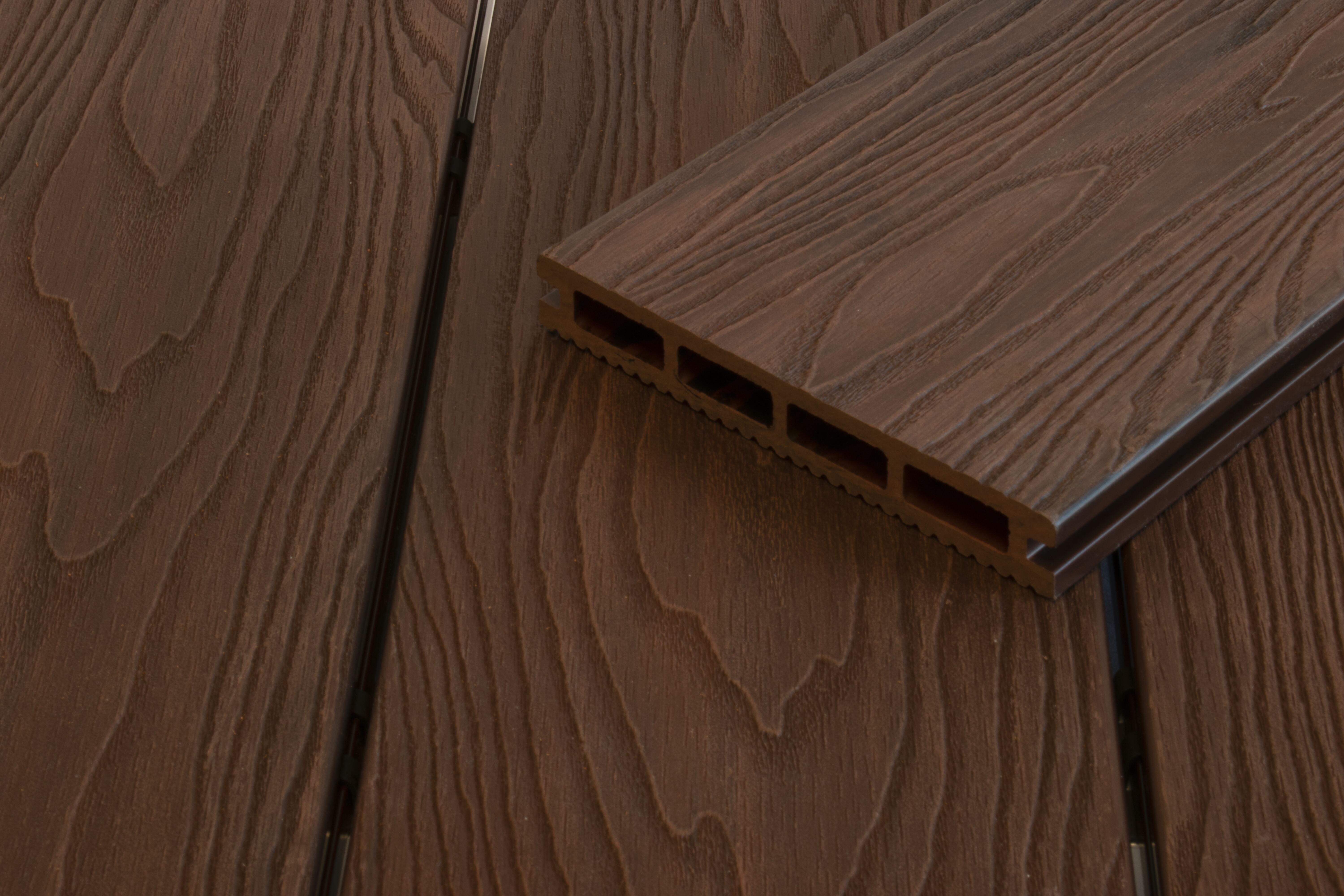 Listone in composito di legno e plastica (wpc) Evolution CORTEN marrone ...