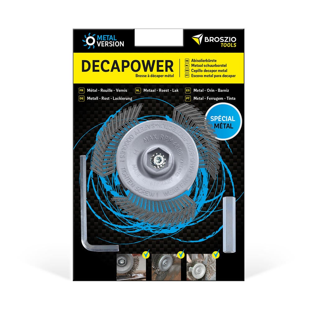 Brosse abrasive acier pour multimatière, Deca01metal BROSZIO TOOLS, l ...