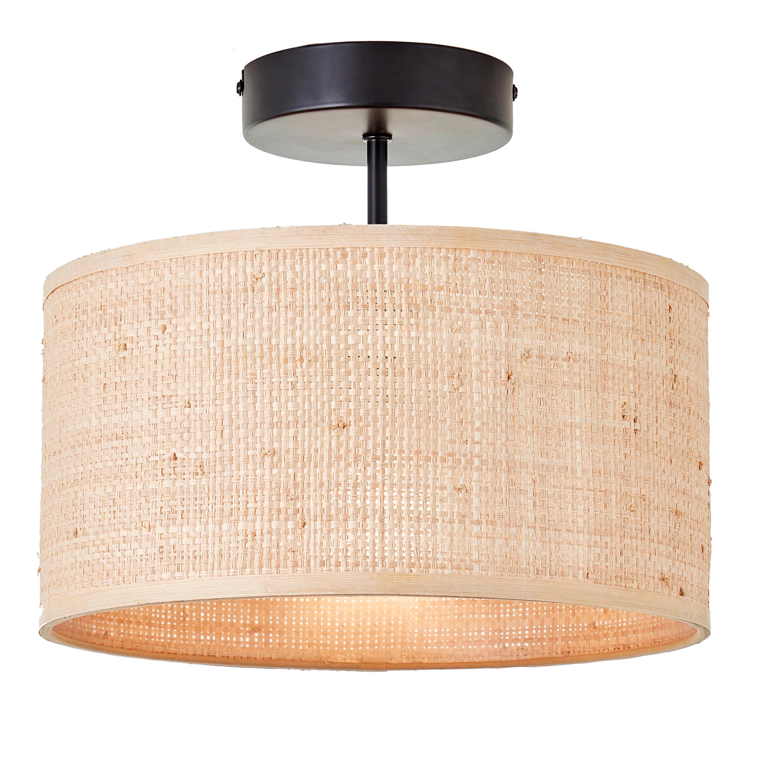 Plafón Carvi INSPIRE E27 beige 30 cm diámetro | Leroy Merlin