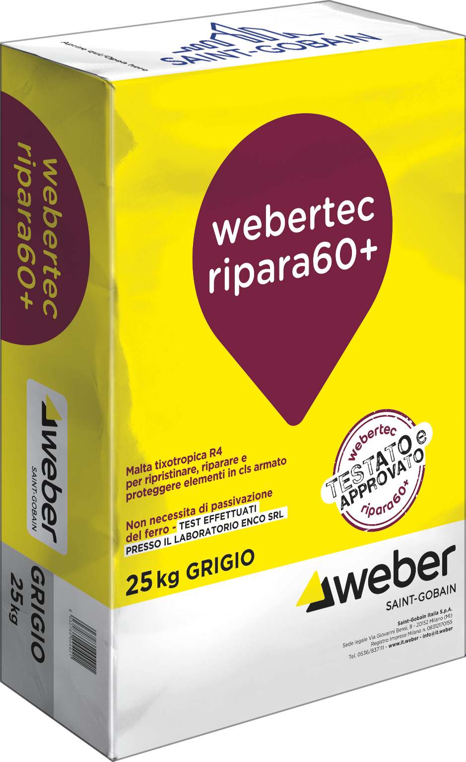Malta WEBER SAINT - GOBAIN Webertec RIPARA60+ 25 kg | Leroy Merlin