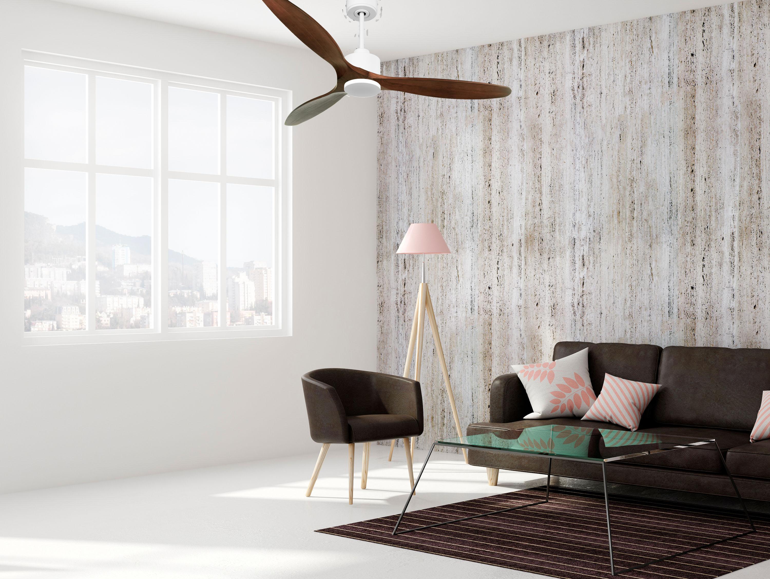 Ventilador de techo sin luz motor DC Lima Klassfan marrón 166 cm ...