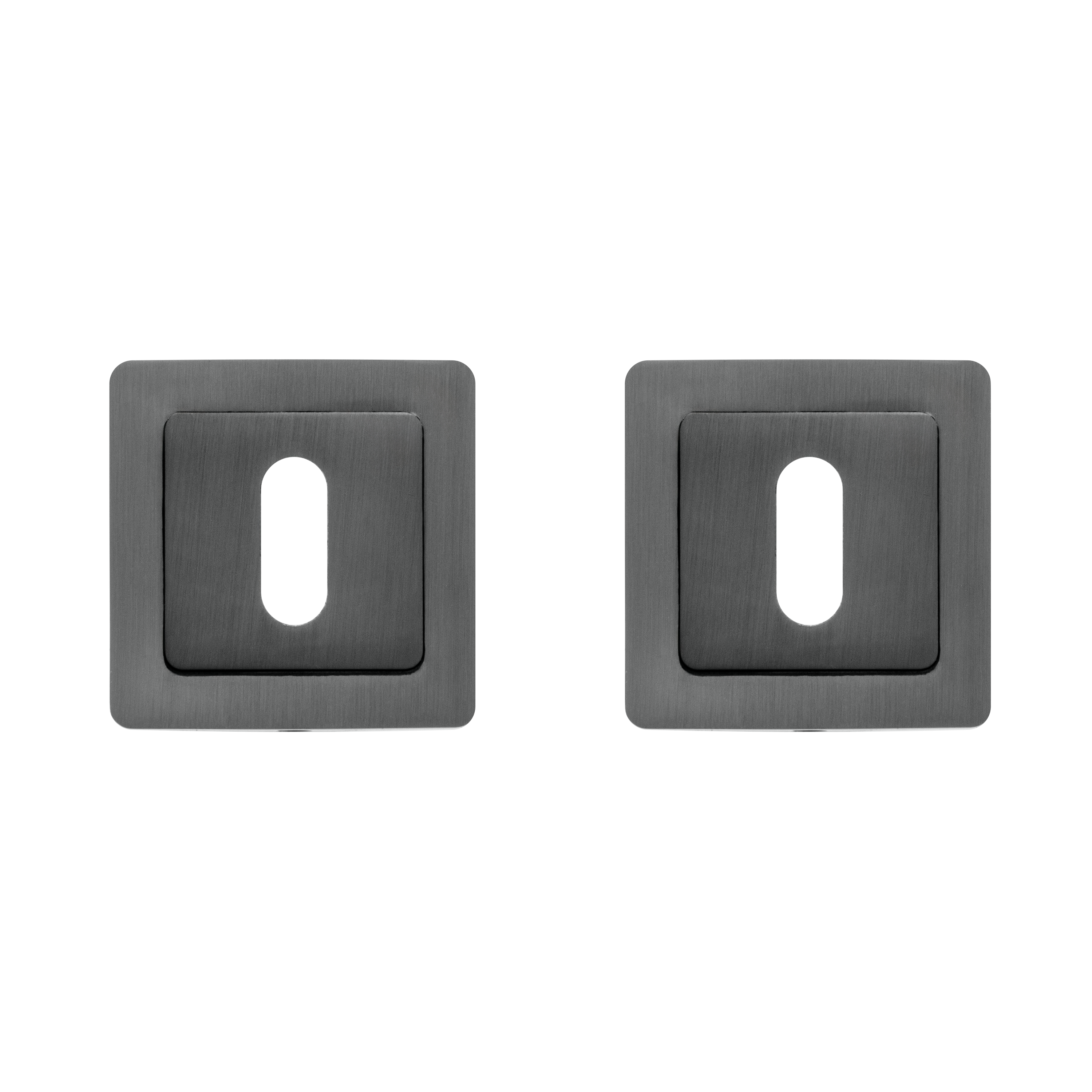 2 rosaces AYR trou de clé, zamak graphite mat B2 | Leroy Merlin