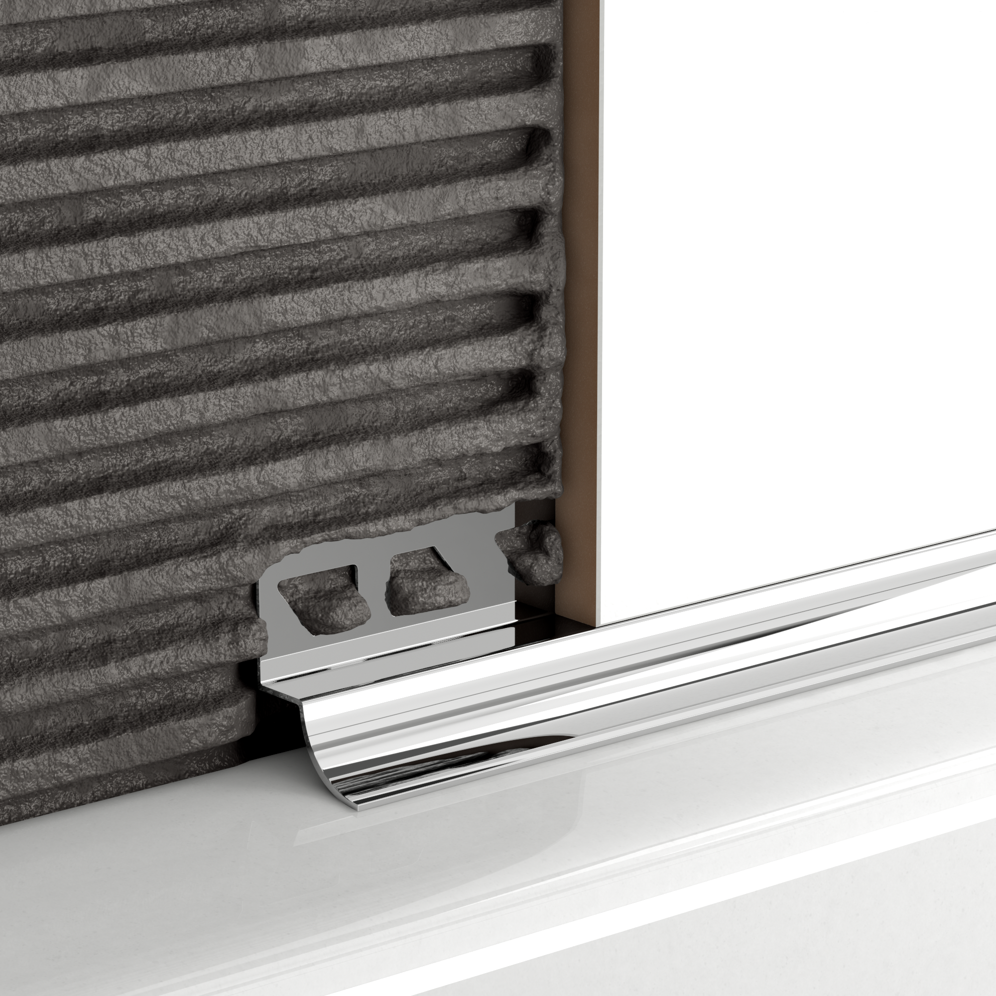 Quart-de-rond produit sans finition acier inoxydable | Leroy Merlin