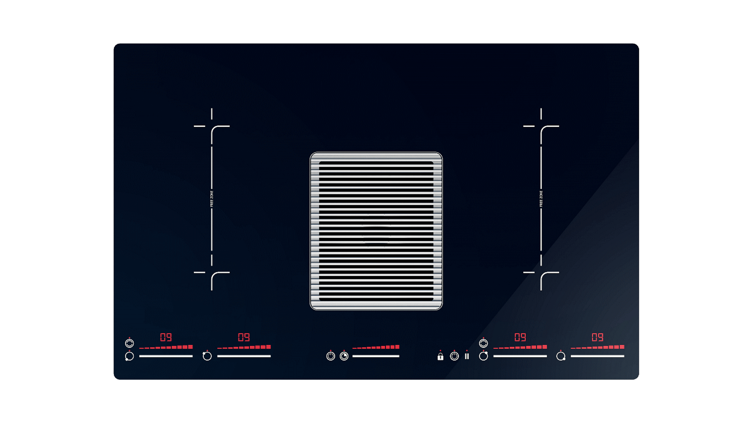 Płyta indukcyjna z okapem Combi Evolution 80 IP BL VDB - Leroy Merlin