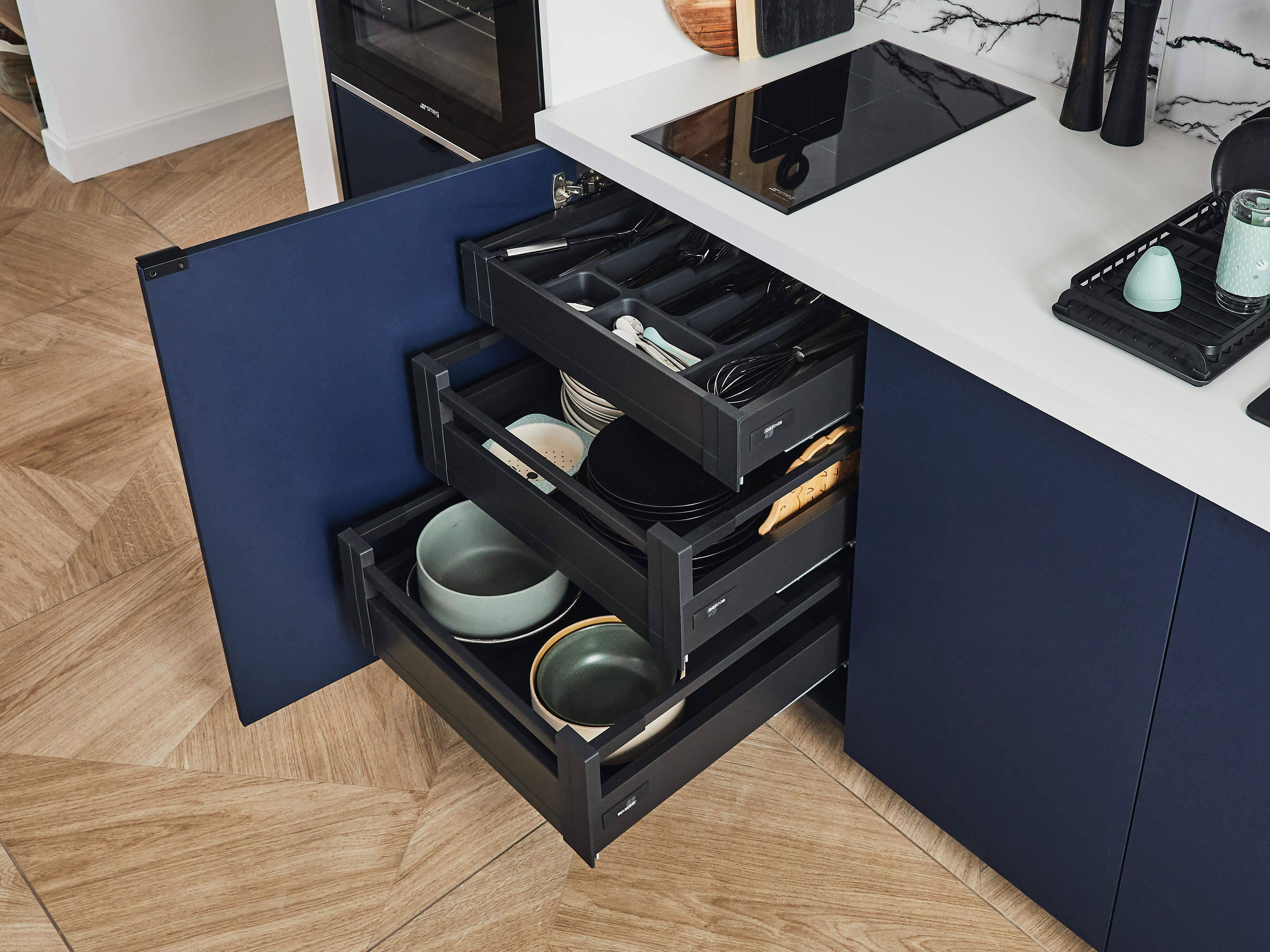 Tiroir à l'anglaise DELINIA ID gris anthracite H.18.4 x l.41.8 x P48.8 ...