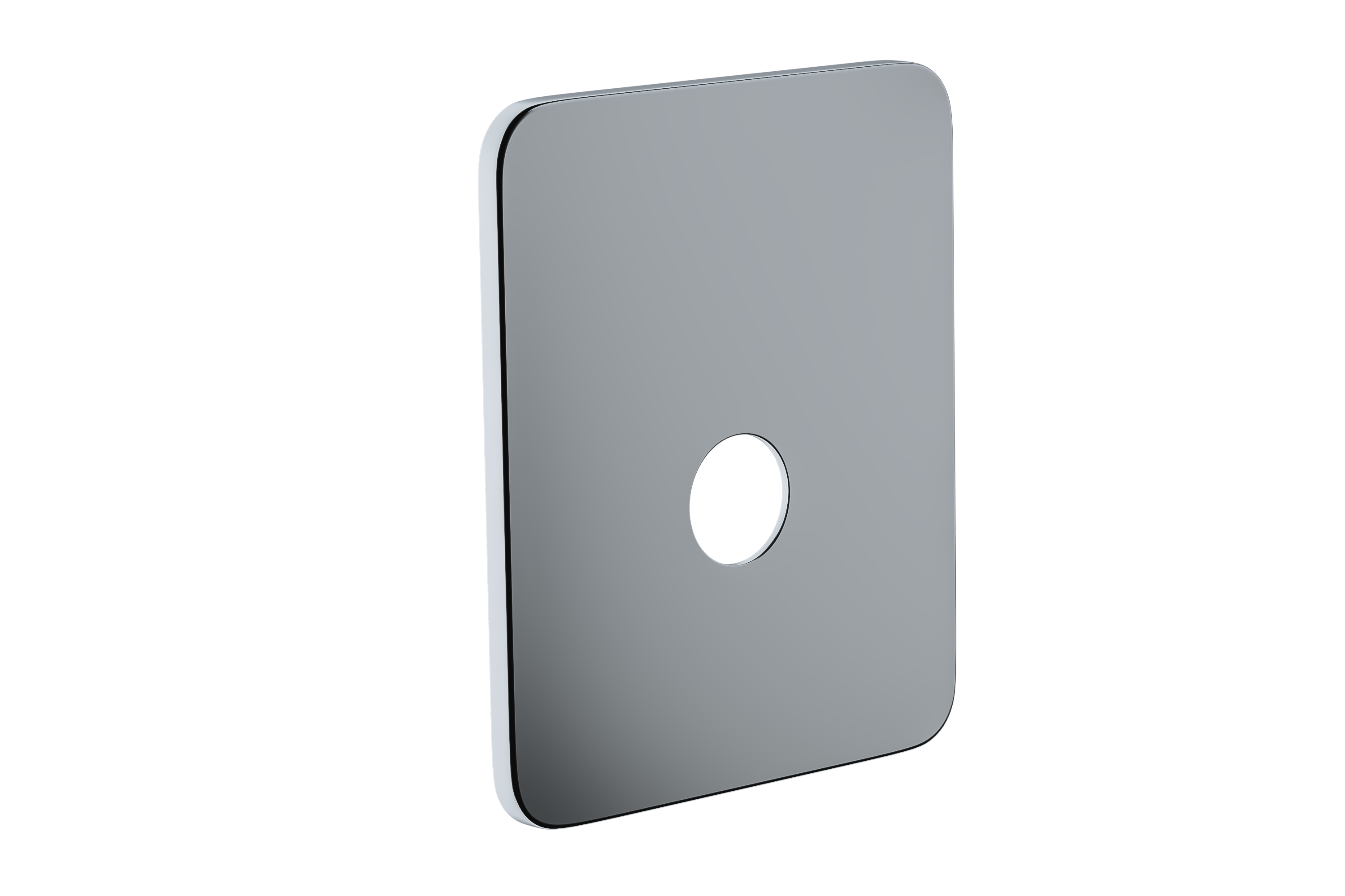 Cache platine simple, chrome | Leroy Merlin