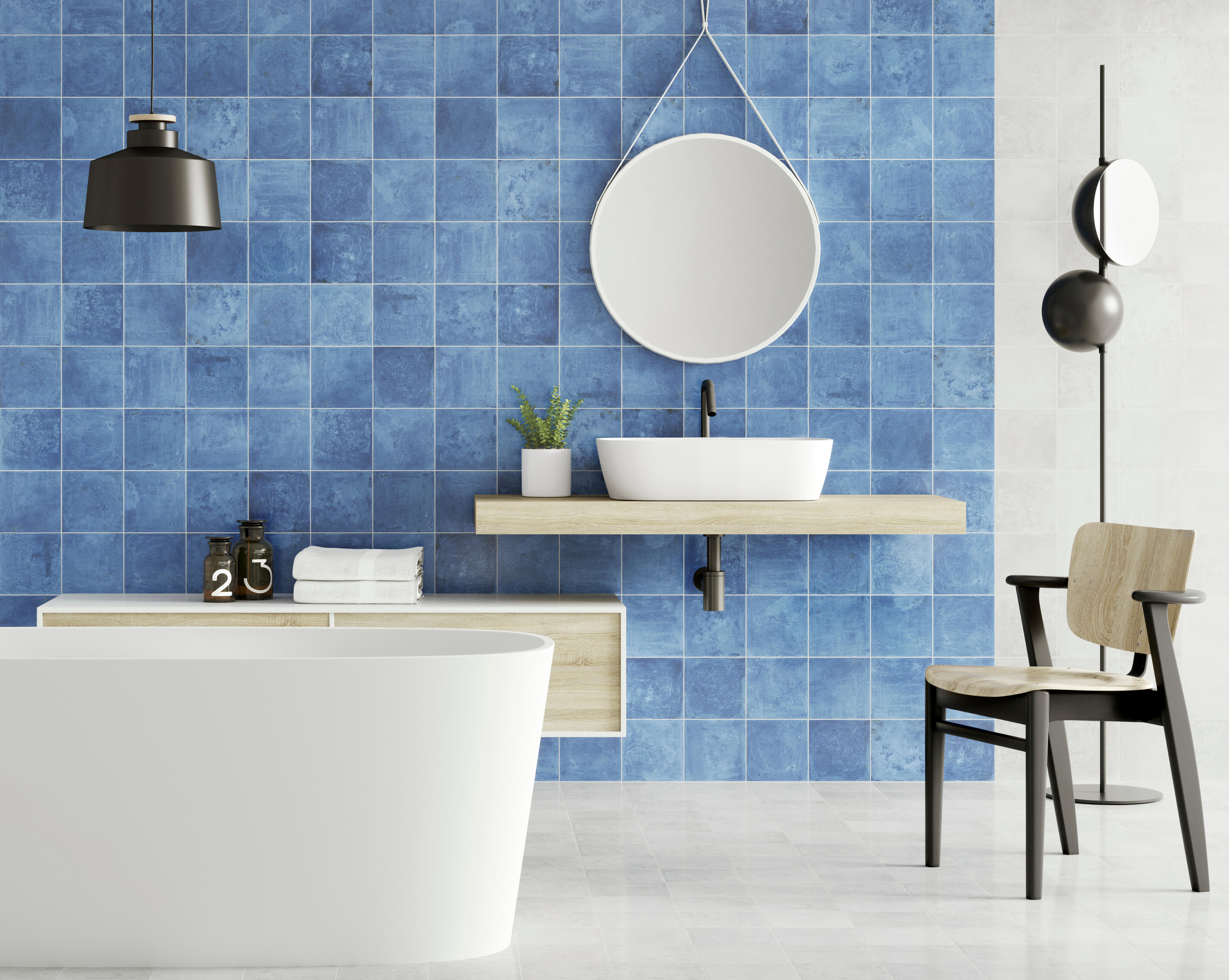 Suelo/Azulejo piscina porcelánico Zellige efecto zellige perla 33x33 cm ...