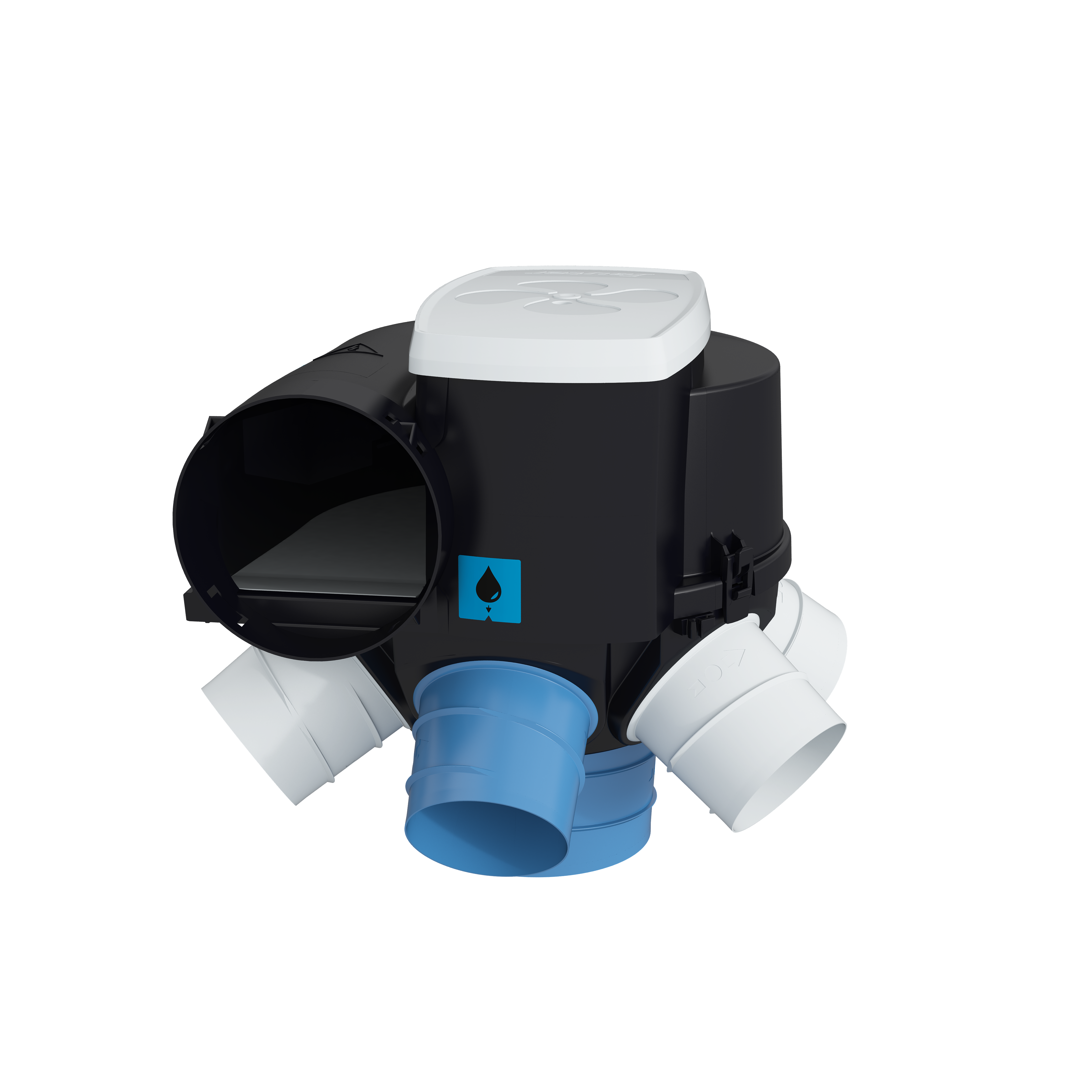 Kit VMC simple flux auto à détection d'humidité SAUTER Agalina grand ...