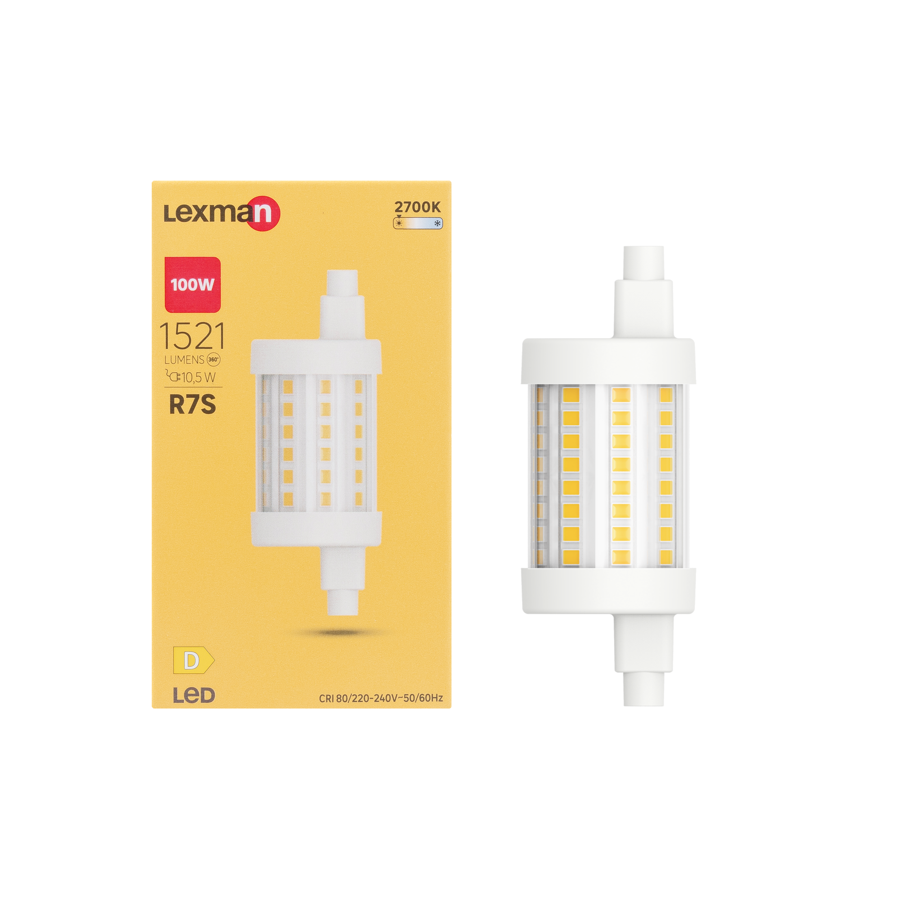 Żarówka LED R7S 10,5 W 1521 lm Ciepła biel Lexman - Leroy Merlin