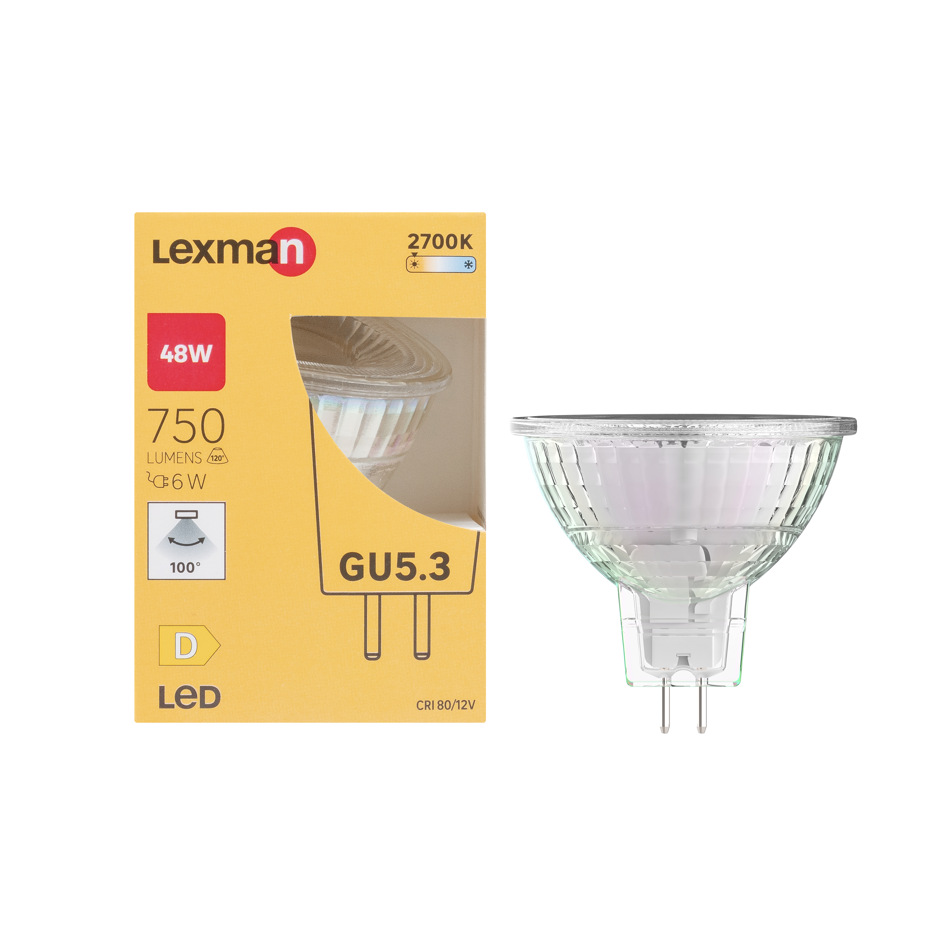 Bombilla LED GU5.3 750 lm blanco cálido Lexman | Leroy Merlin