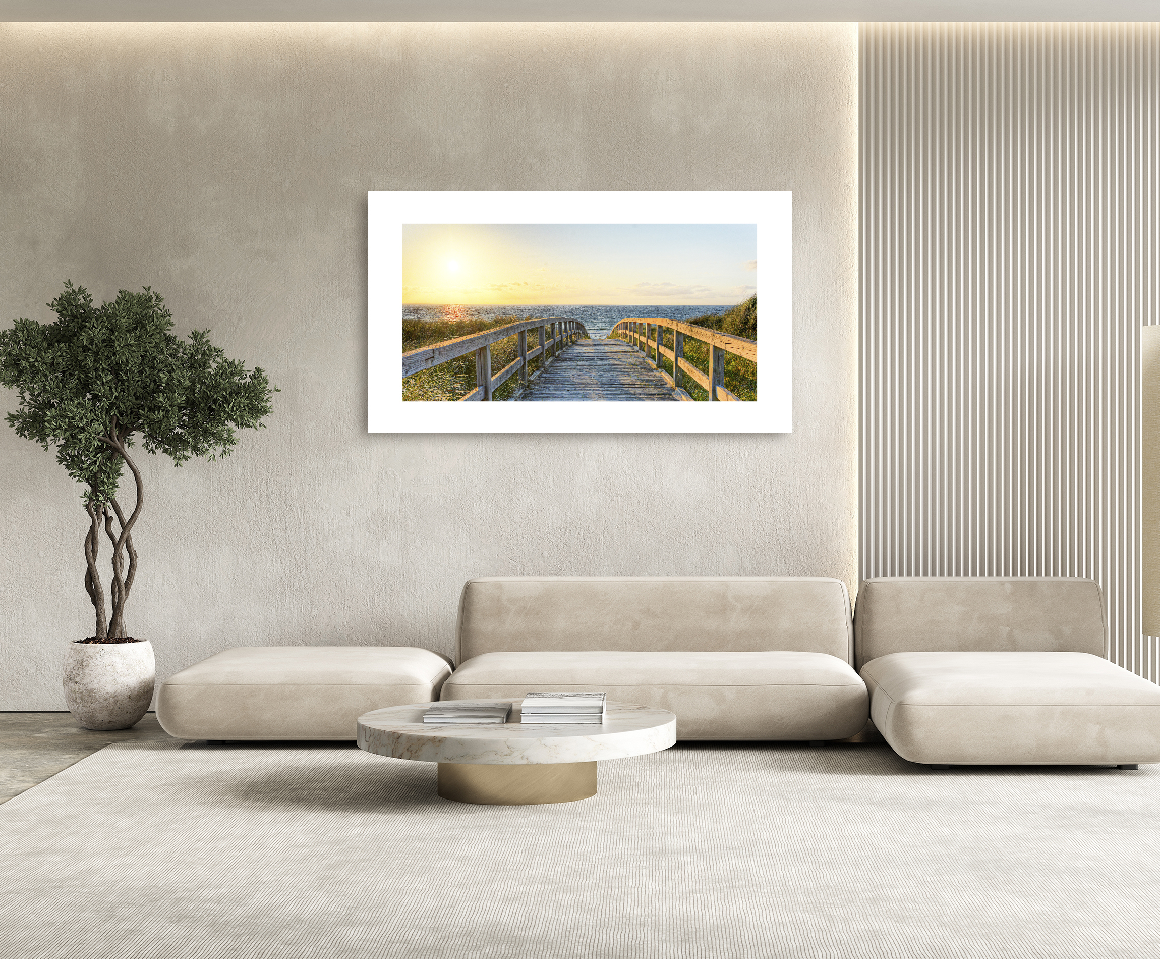 Cuadro con marco Atardecer 140 cm x 80 cm | Leroy Merlin