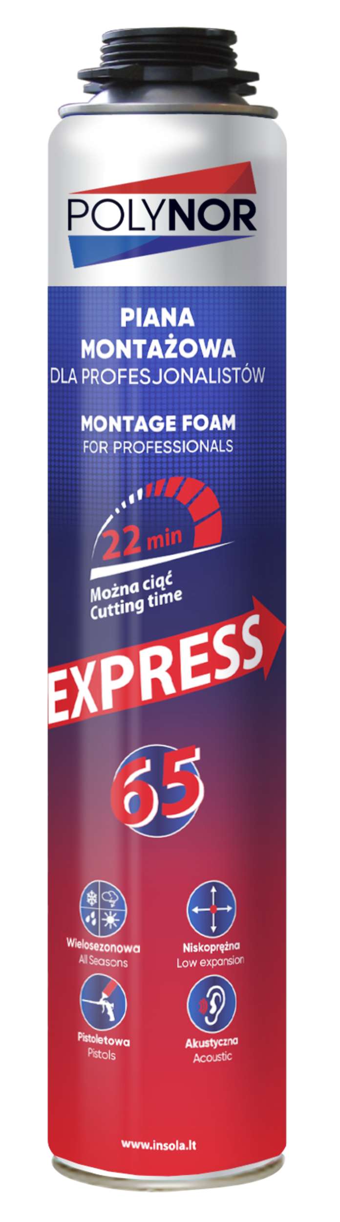 Pianka poliuretanowa pistoletowa Polynor 65 750 ml - Leroy Merlin