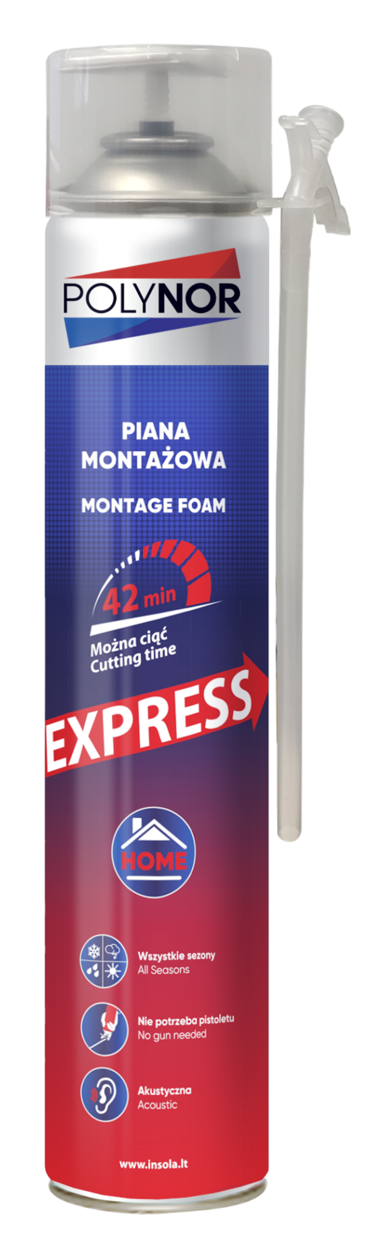 Pianka poliuretanowa wężykowa POLYNOR Express 750 ml - Leroy Merlin