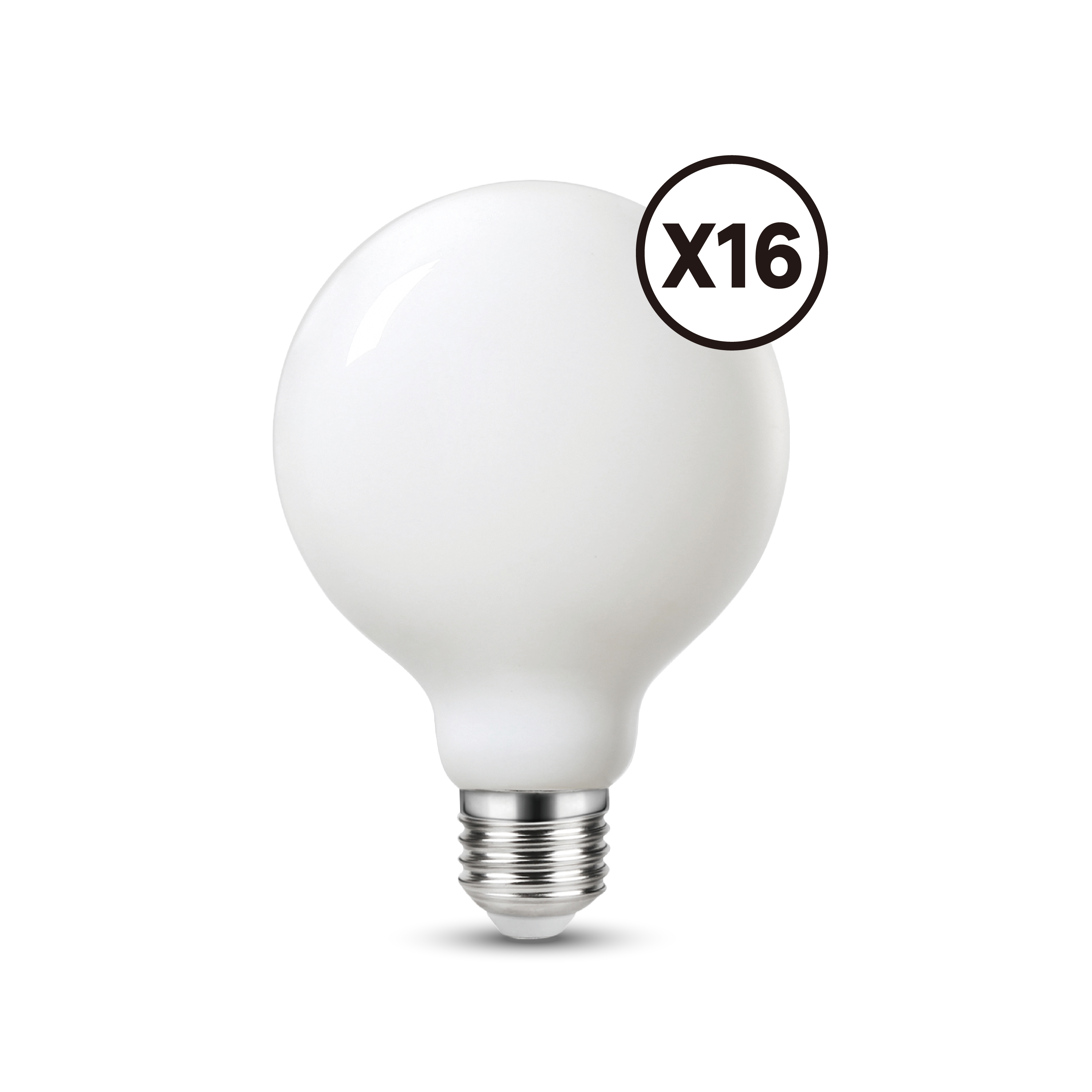 Lot de 16 ampoules led, globe 95mm E27, 1055lm = 75W, blanc neutre, LEXMAN | Leroy Merlin