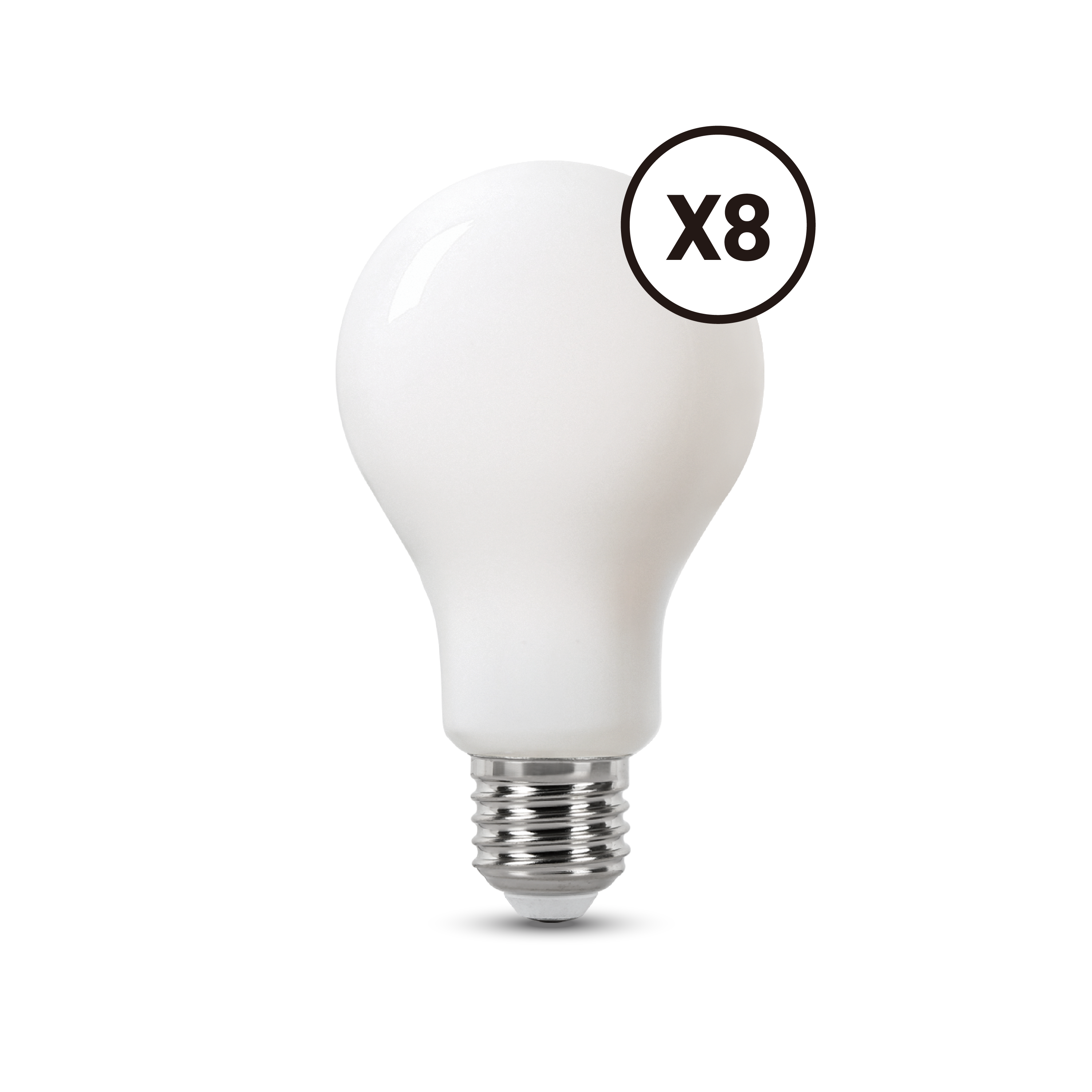 Lot de 8 ampoules led E27, 2452lm = 150W, blanc neutre, LEXMAN | Leroy ...