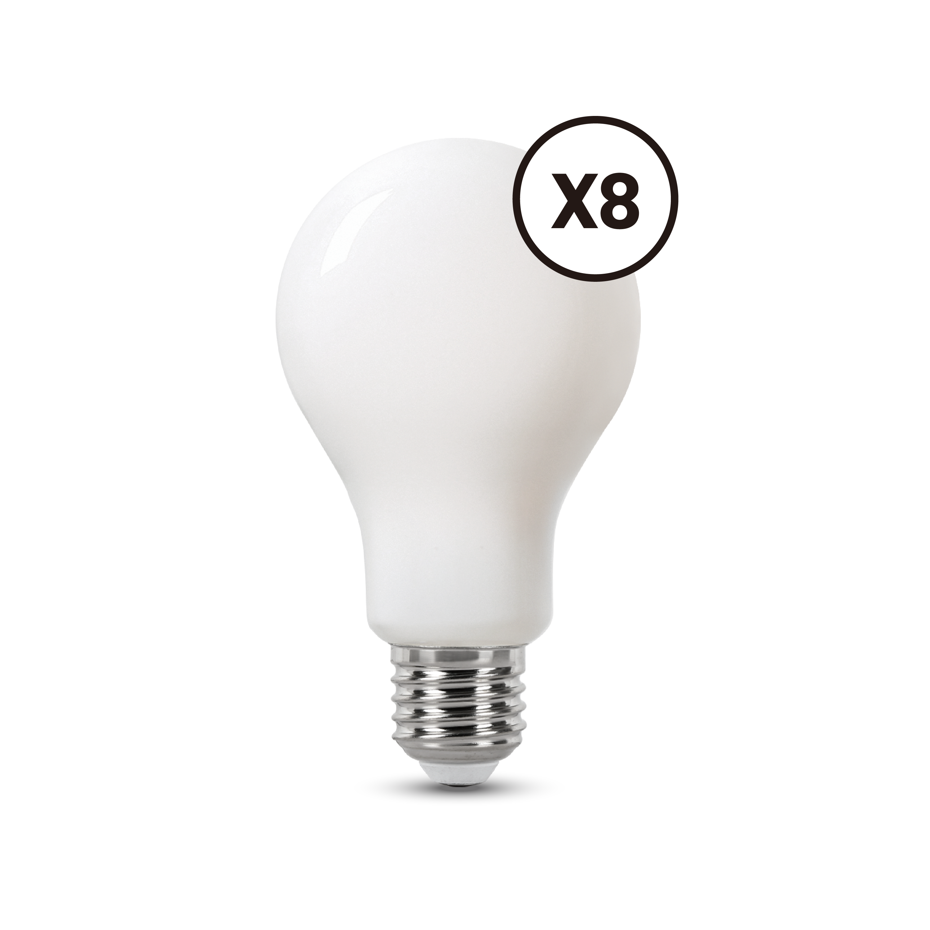 Lot de 8 ampoules led E27, 806lm = 60W, blanc chaud, LEXMAN | Leroy Merlin