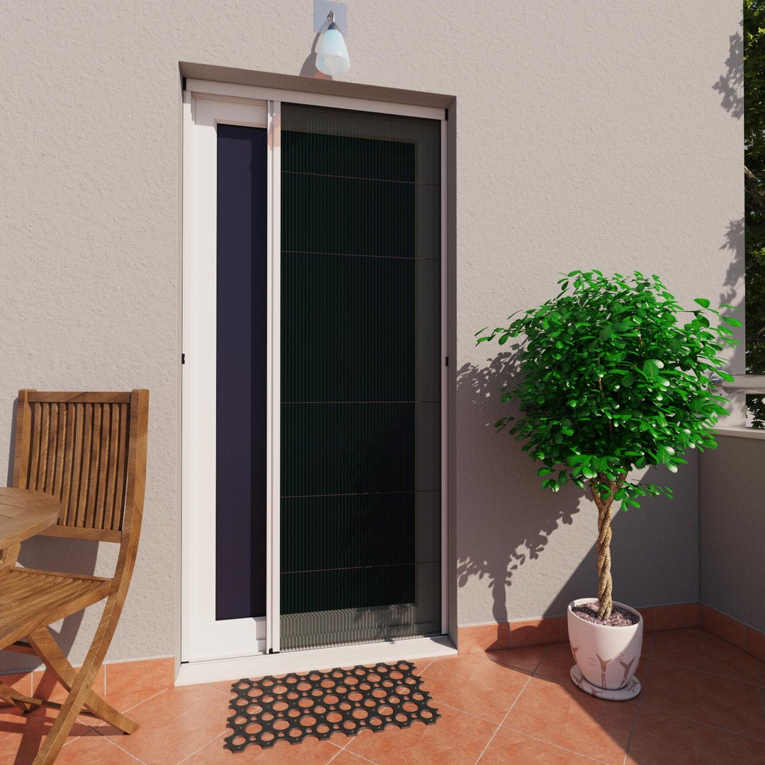 Σίτα πόρτας πλισέ Π125xY240 cm λευκή