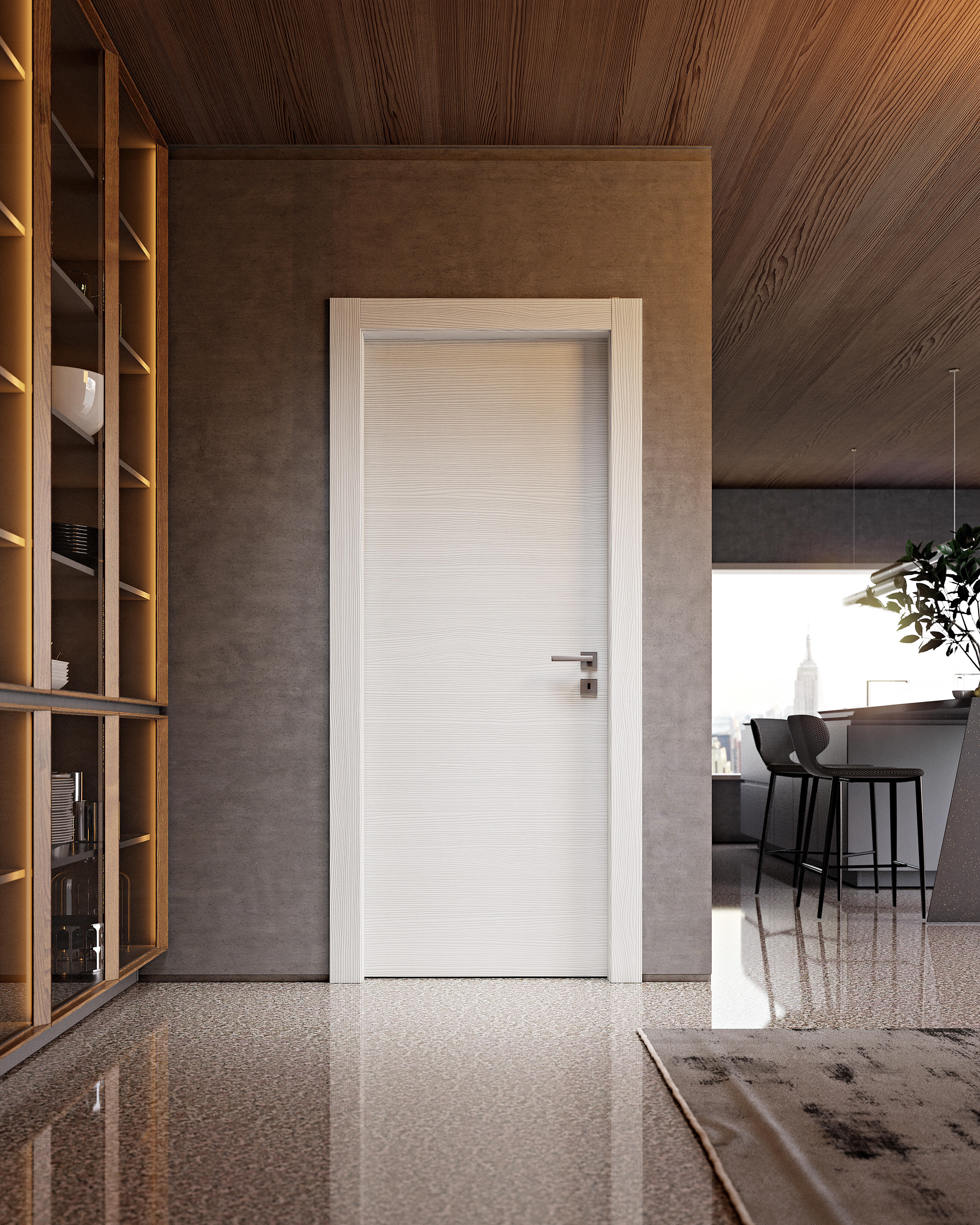 Porta battente Rimini bianco matrix L 80 x H 210 cm reversibile | Leroy ...