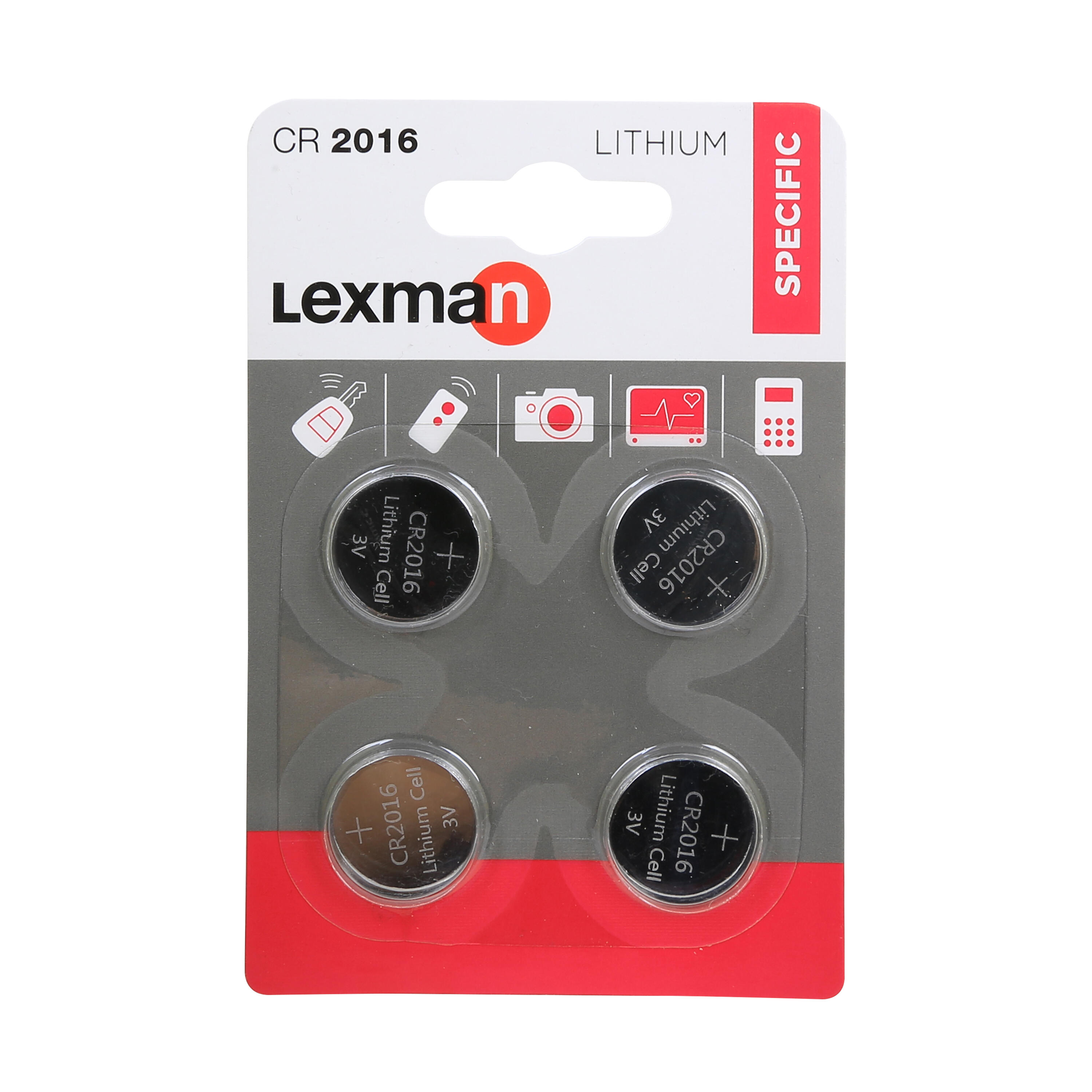 Lot de 4 piles cr2016 / dl2016, 3 V, LEXMAN | Leroy Merlin