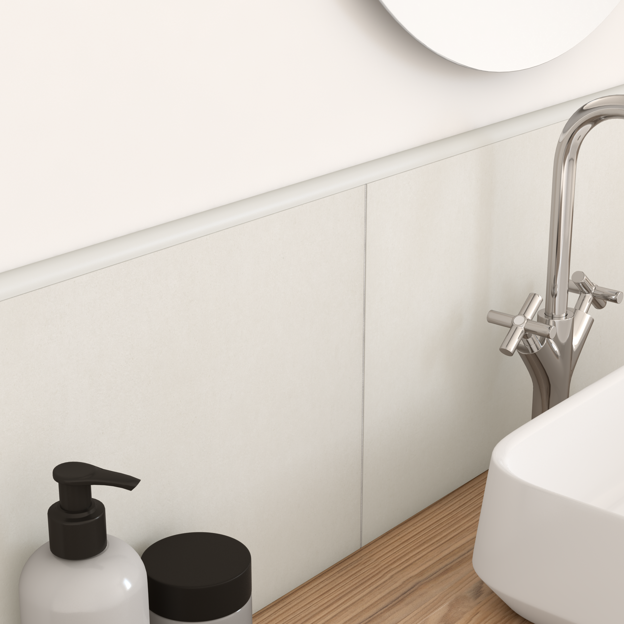 Quart-de-rond mur ivoire mat pvc L.250 cm x Ep.8 mm | Leroy Merlin