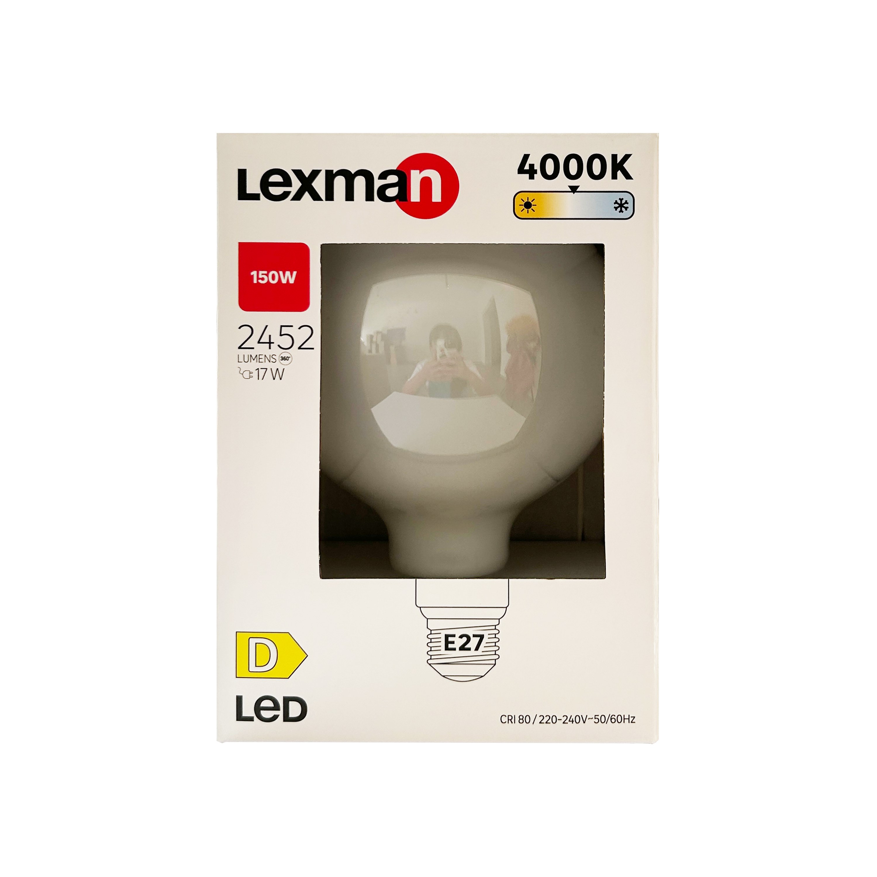 Ampoule led, globe 125mm, E27, 2452lm = 150W, blanc neutre, LEXMAN ...