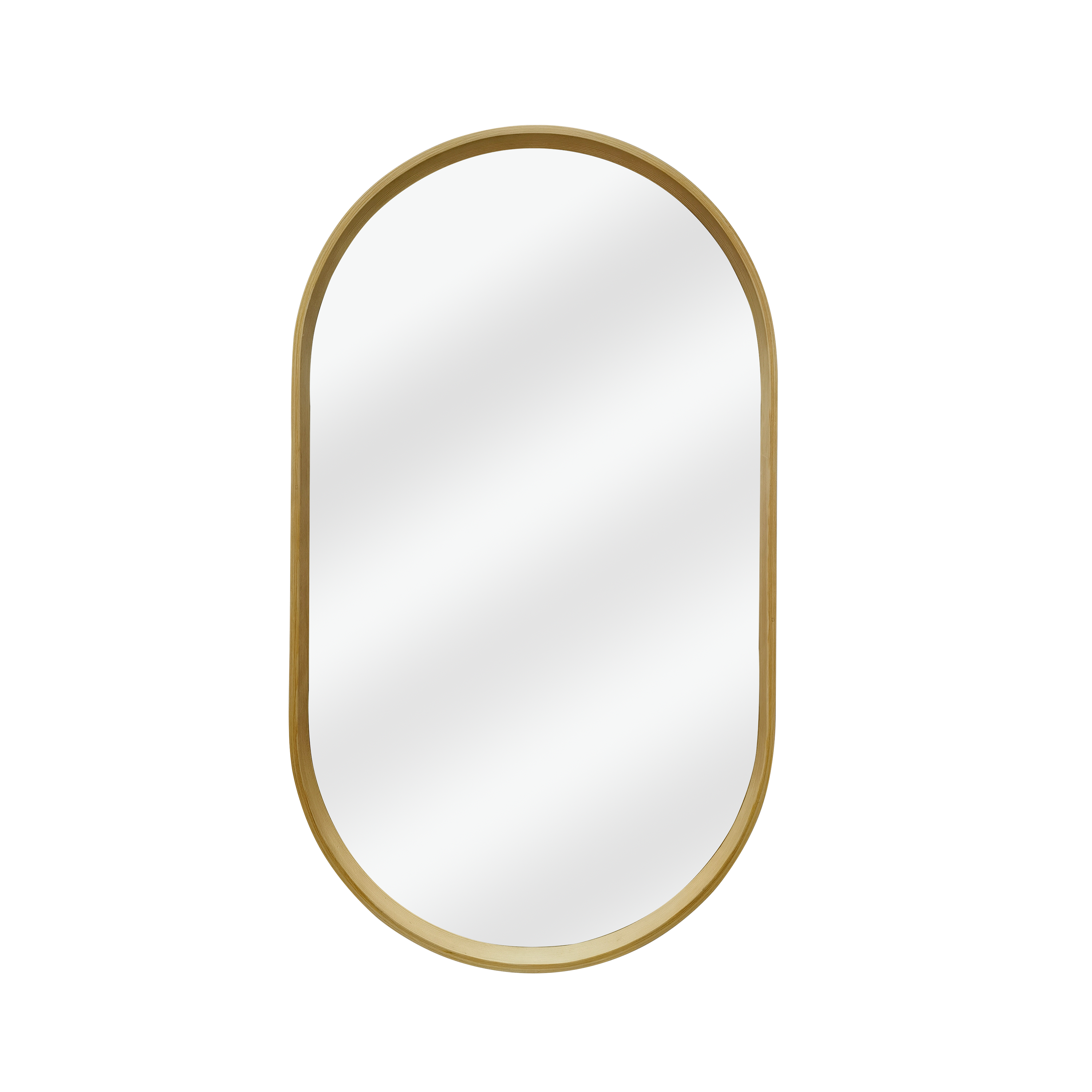 Specchio Nordik ovale in legno naturale 42 x 72 cm INSPIRE | Leroy Merlin