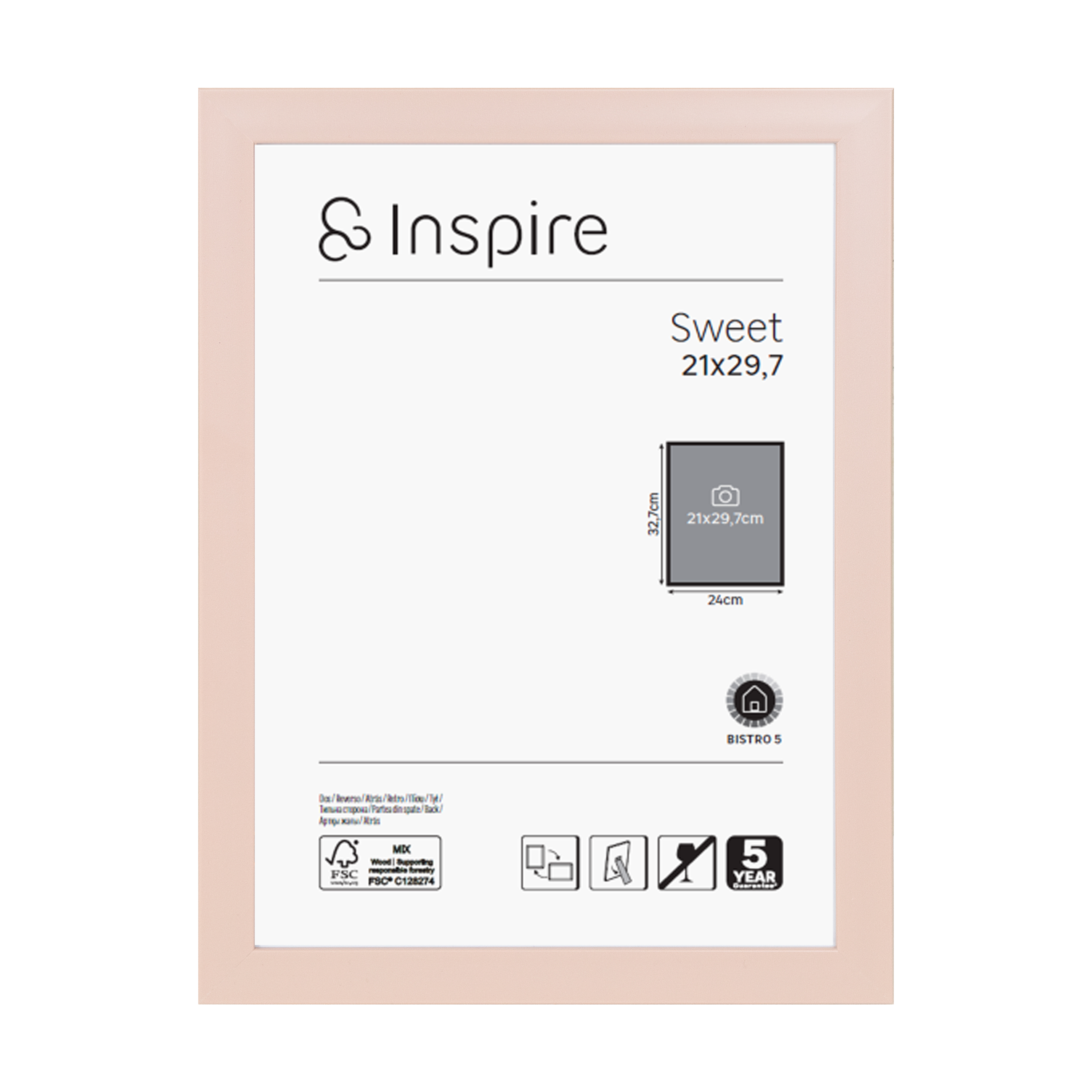 Marco Sweet Bistro rosa INSPIRE 21x29.7cm | Leroy Merlin