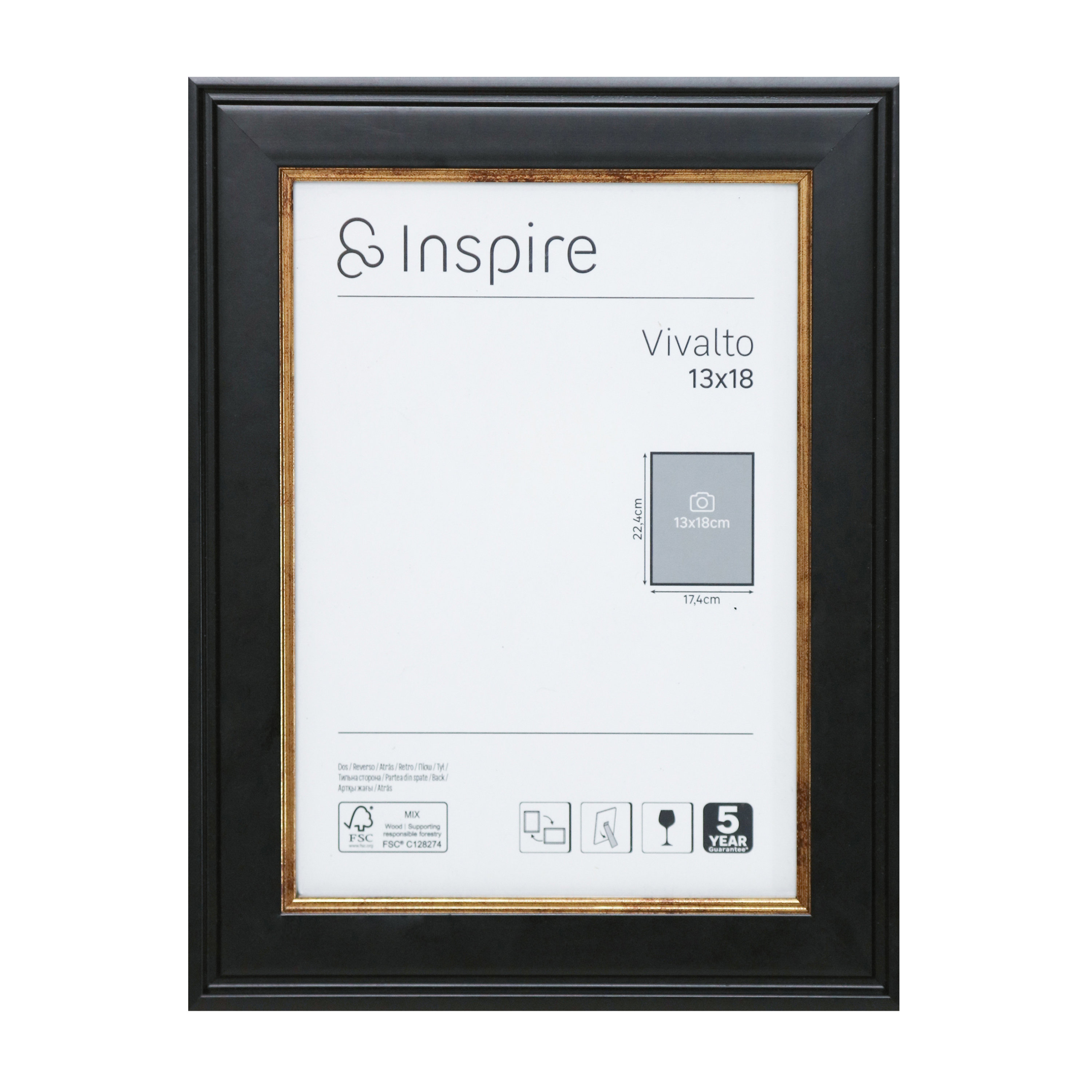 Marco Vivalto negro INSPIRE 13x18cm | Leroy Merlin