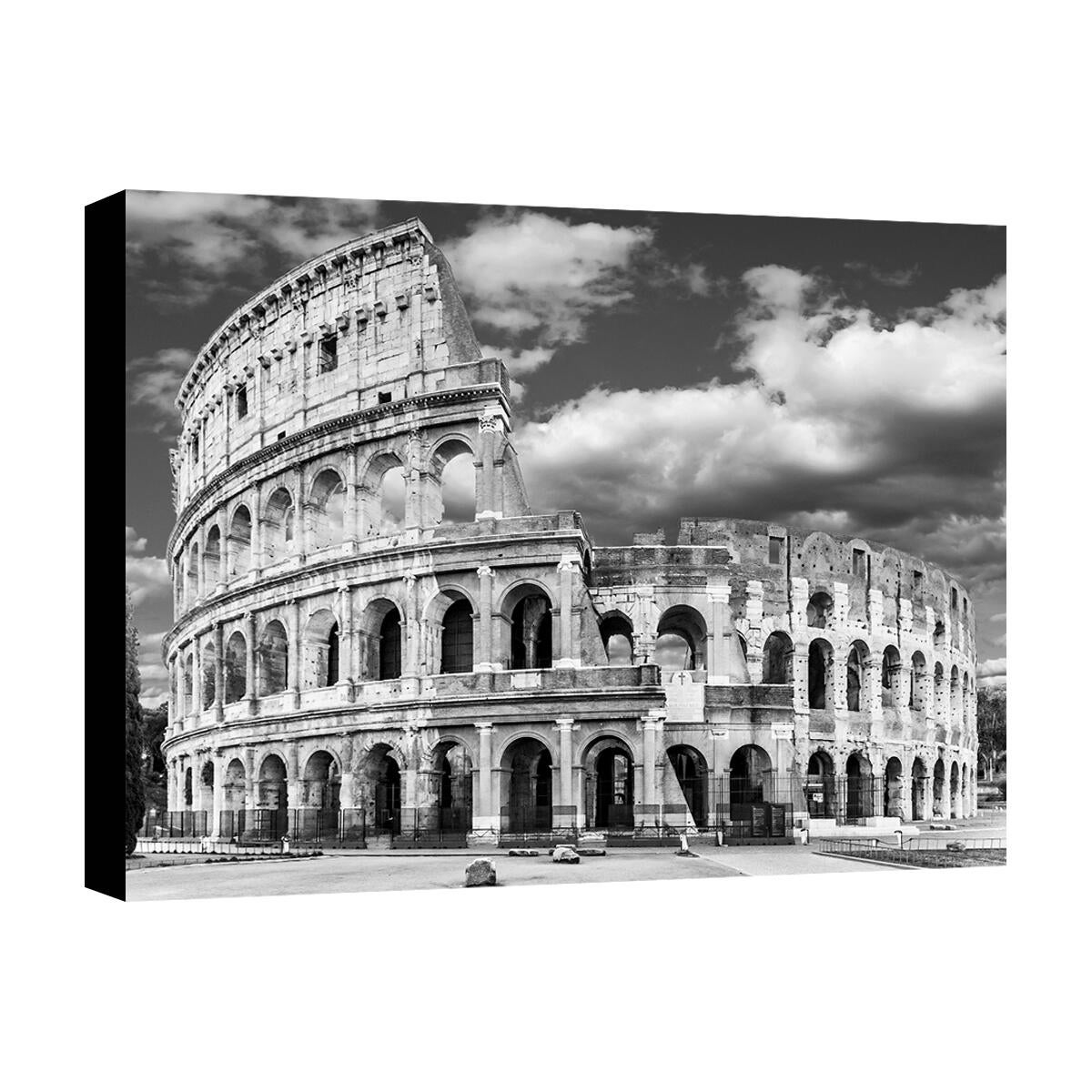 Quadro su tela Colosseo, bianco/nero 70 x 50 cm | Leroy Merlin