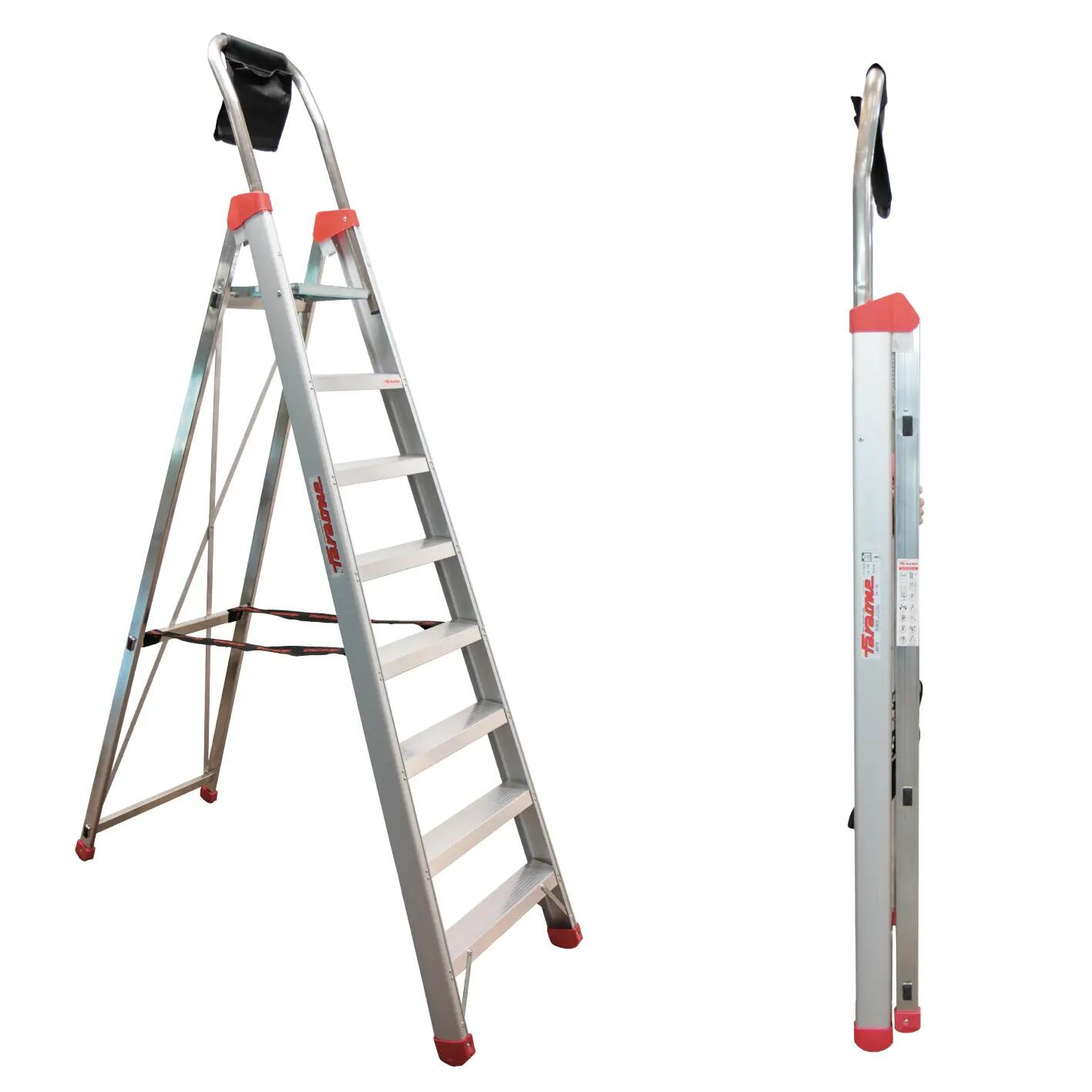 Scala FARAONE Lady in alluminio 8 gradini portata massima 150 kg EN 131 ...