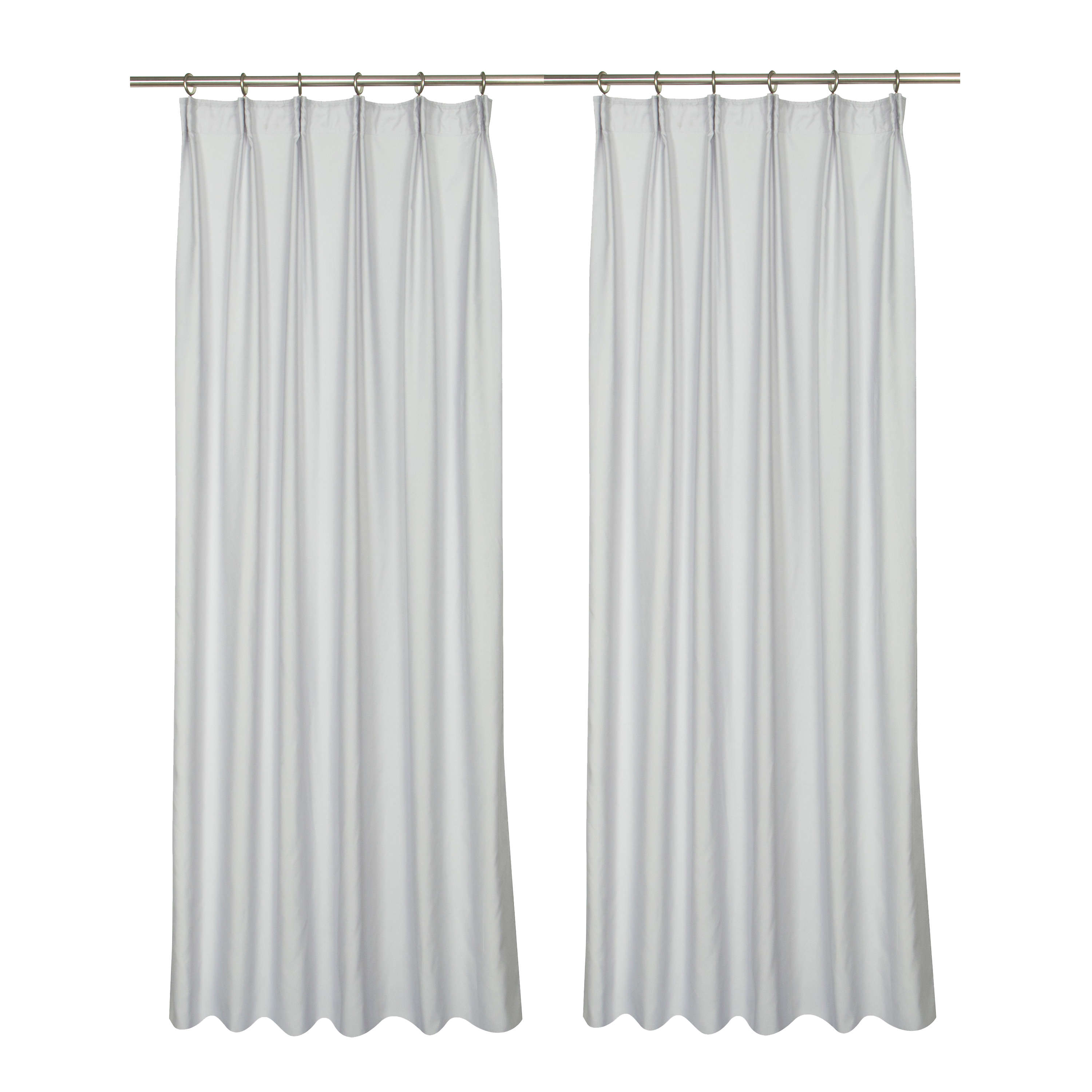 Paire de Rideaux tamisant Doble, gris H.280 x l.140 cm | Leroy Merlin