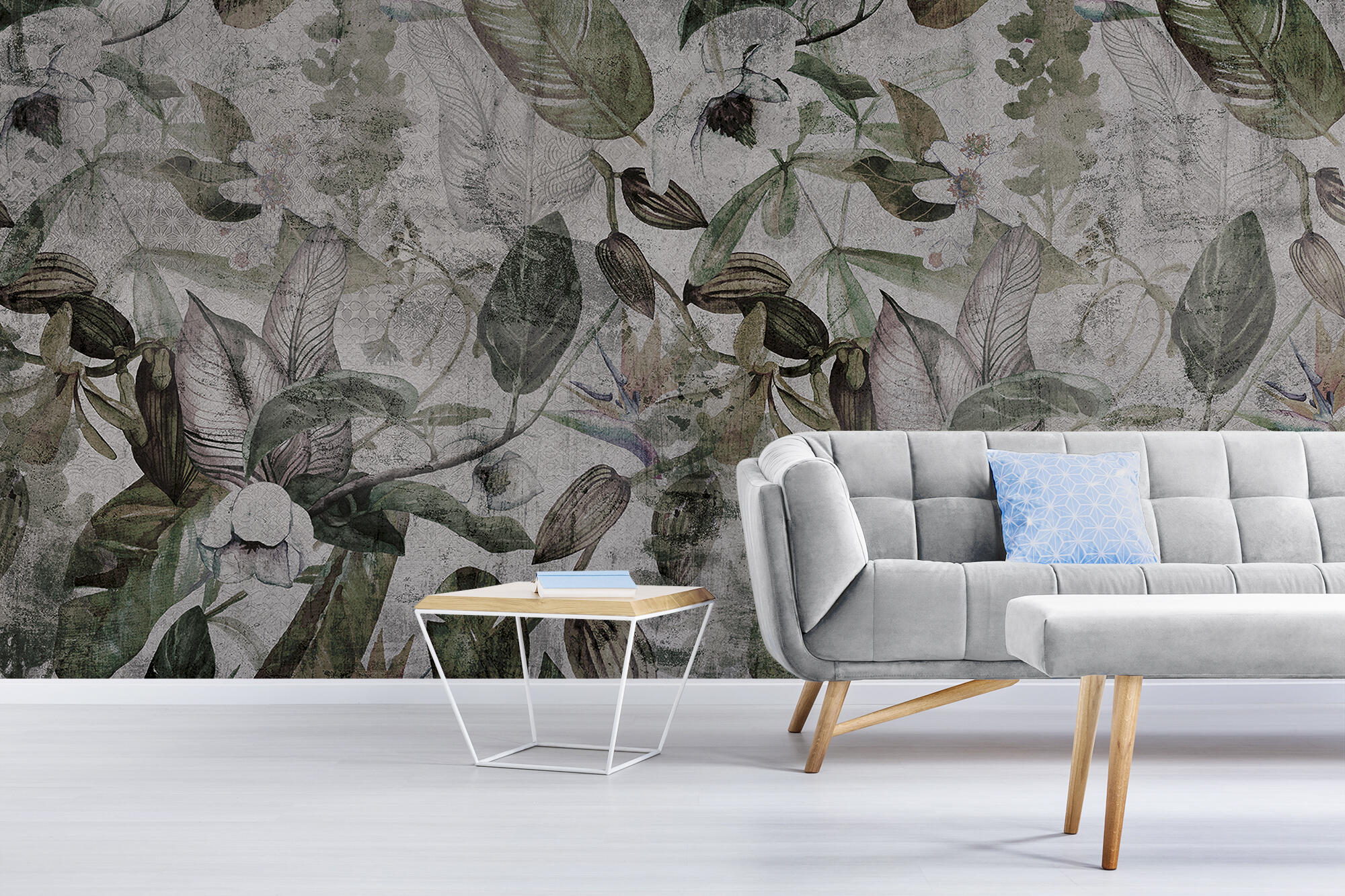 Mural textil naturaleza Green Spring verde de 193 x 250 cm MOTIF ...