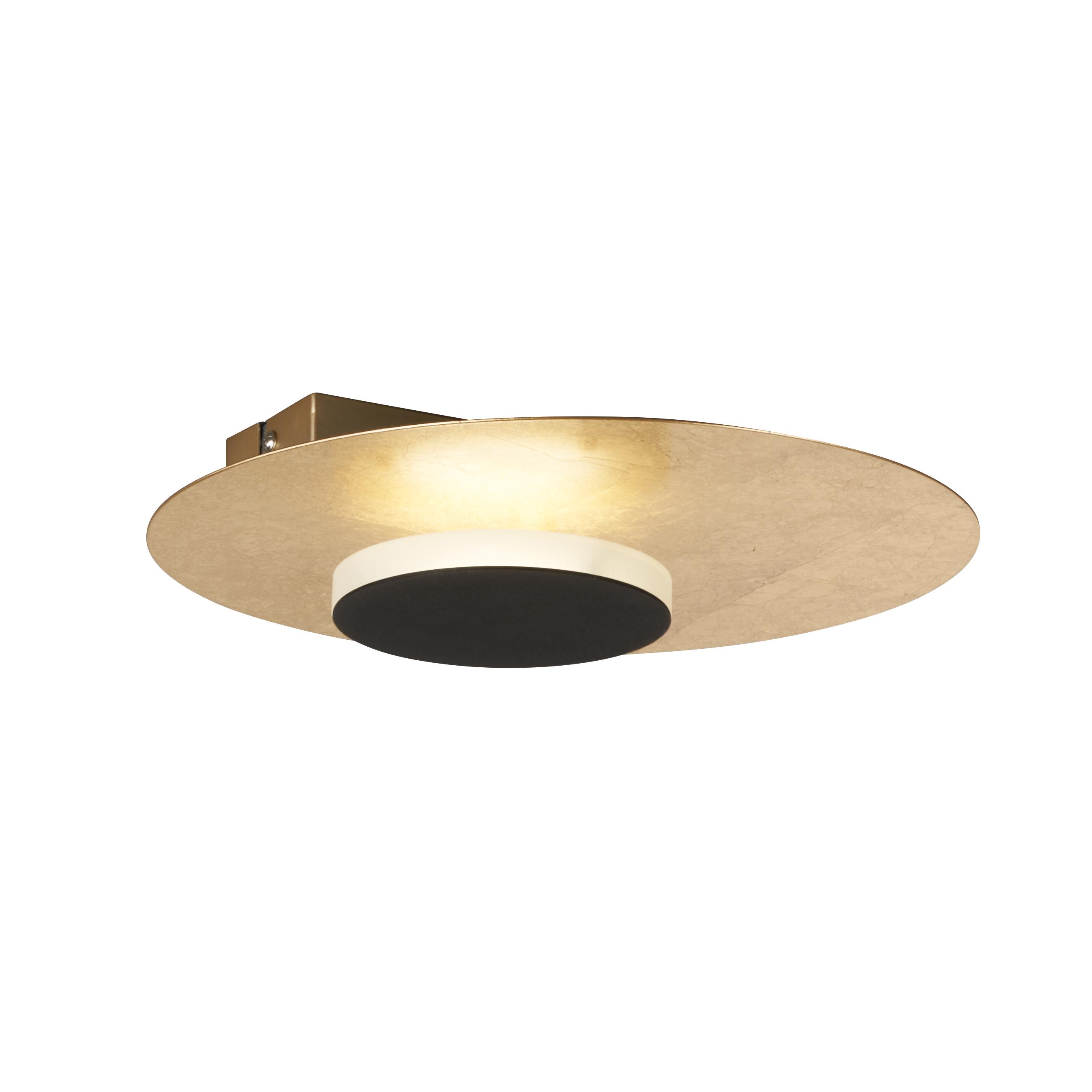 Plafonnier glamour noir / couleur feuille d'or FISCHER & HONSEL Planet ...