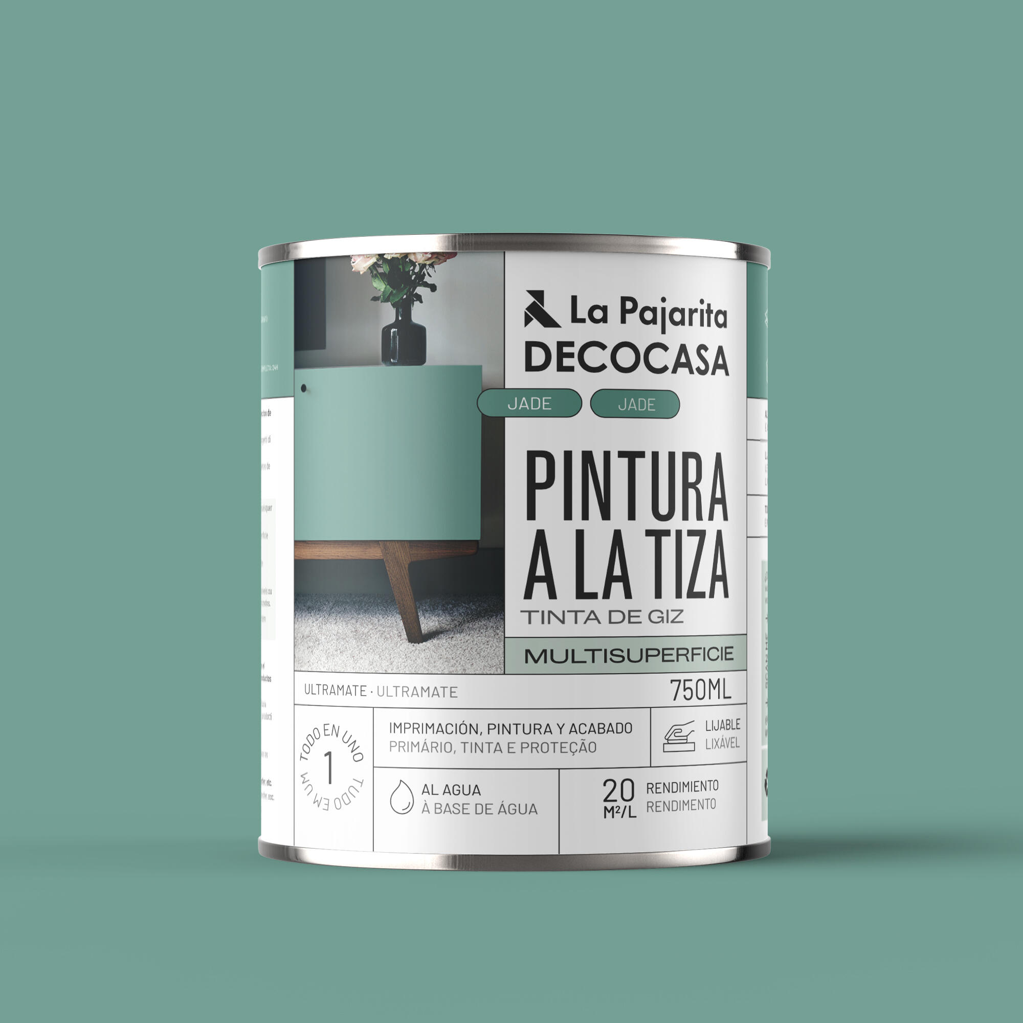 Pintura a la tiza La Pajarita 750ml jade | Leroy Merlin