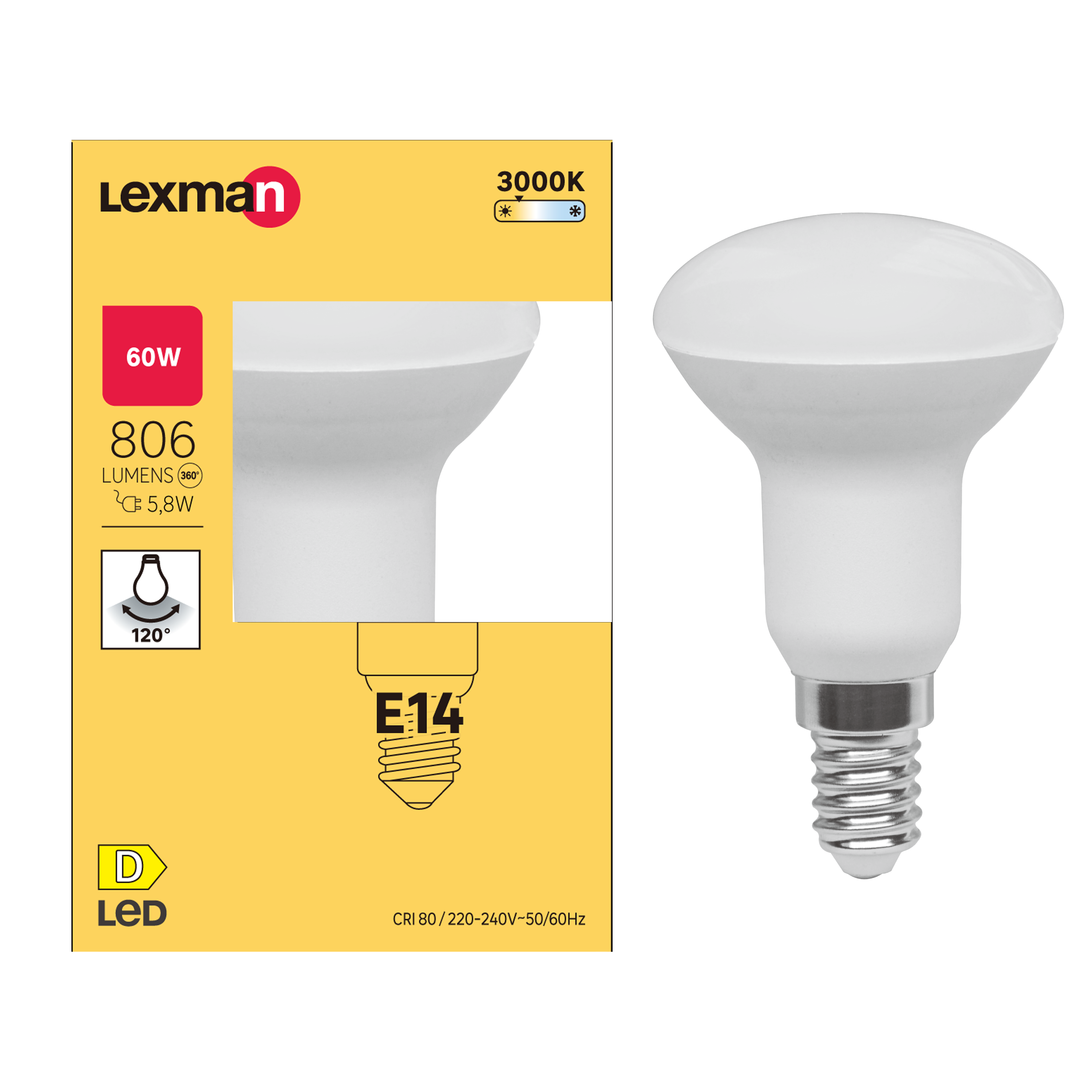 Bombilla LED E14 806 lm 3000K Lexman | Leroy Merlin