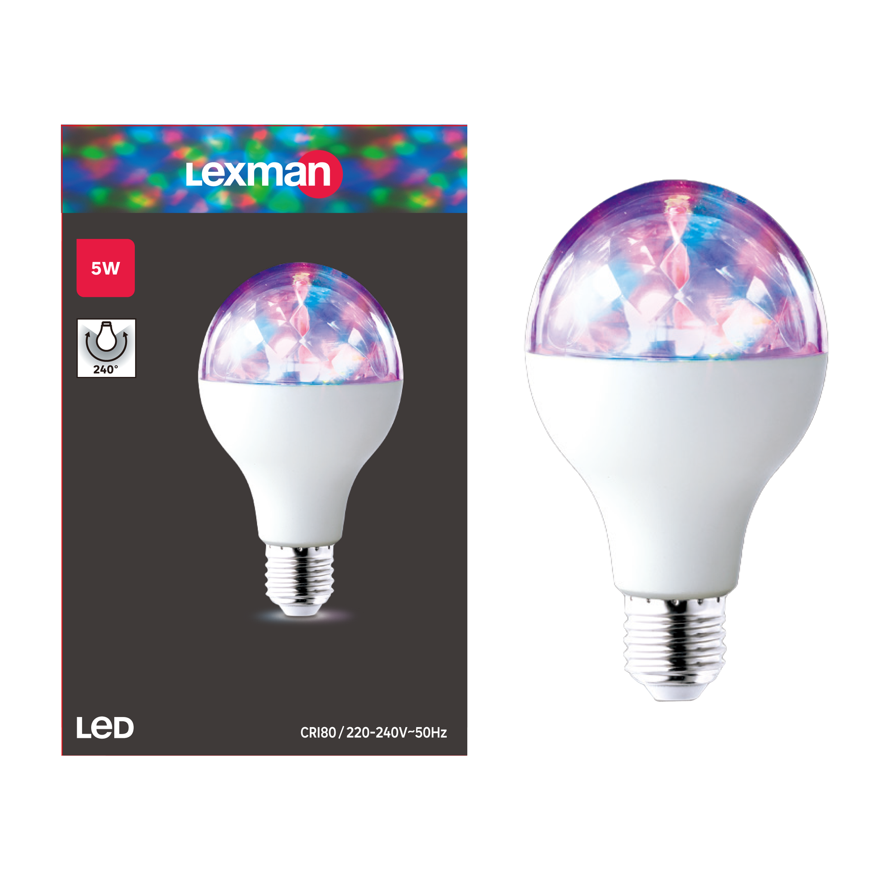 Żarówka LED E27 5 W Disco Color Lexman - Leroy Merlin